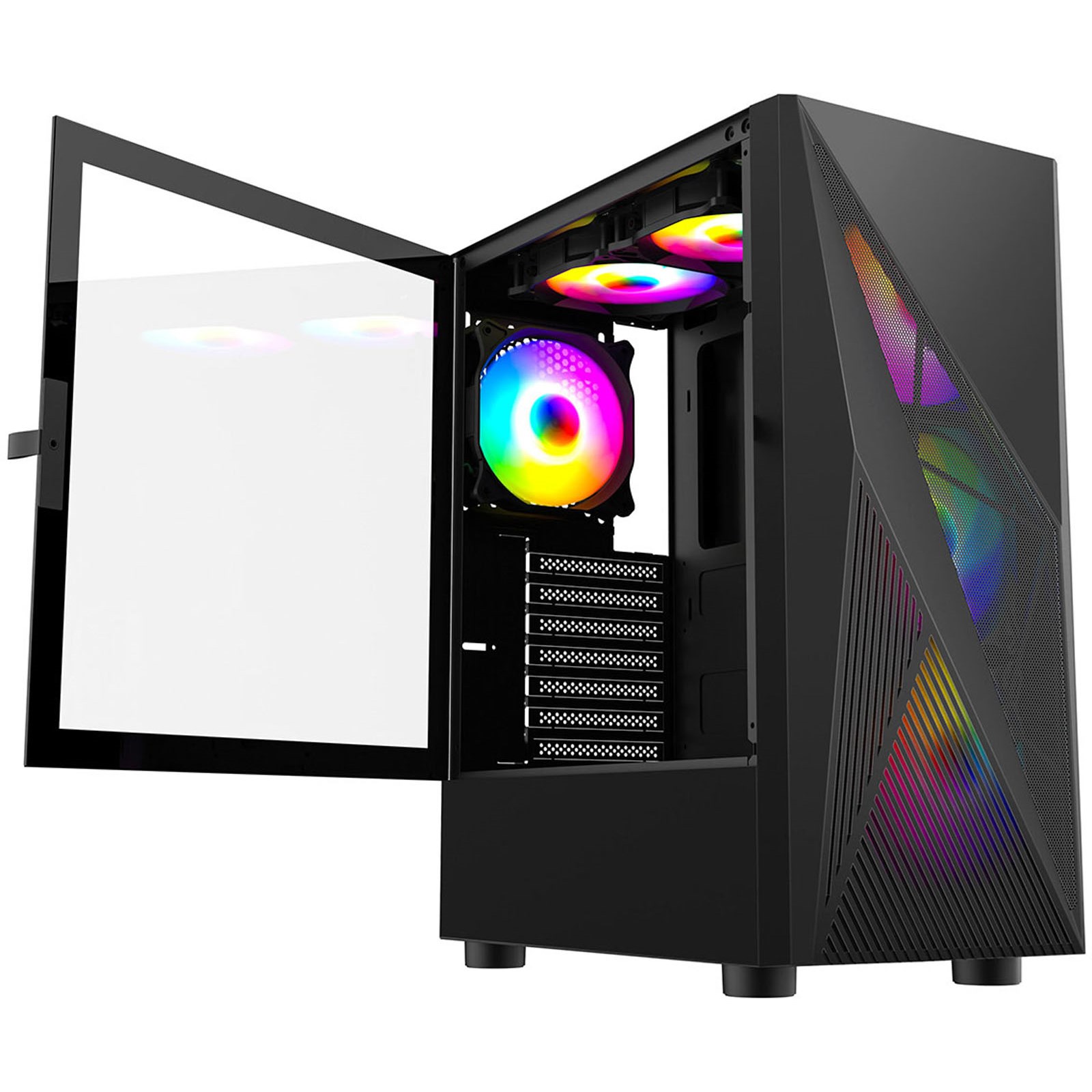 CiT Falcon Mid Tower Gaming Case - Black - CIT-FALCON-6FN | CCL