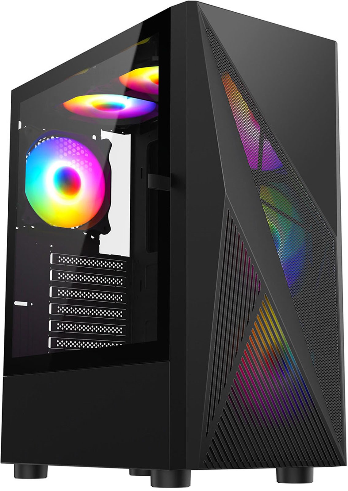 CiT Falcon Mid Tower Gaming Case - Black - CIT-FALCON-6FN | CCL