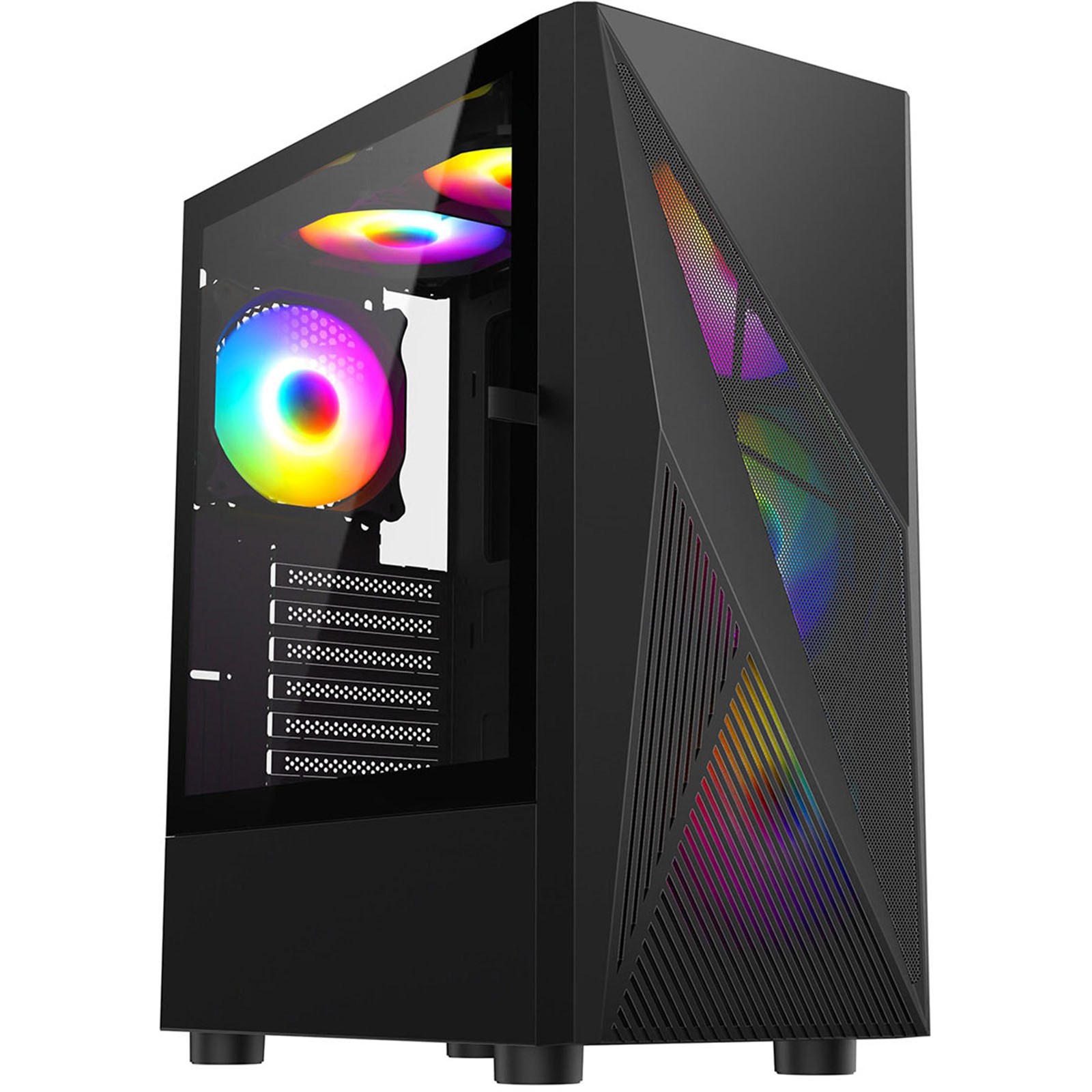 CiT Falcon Mid Tower Gaming Case - Black - CIT-FALCON-6FN | CCL