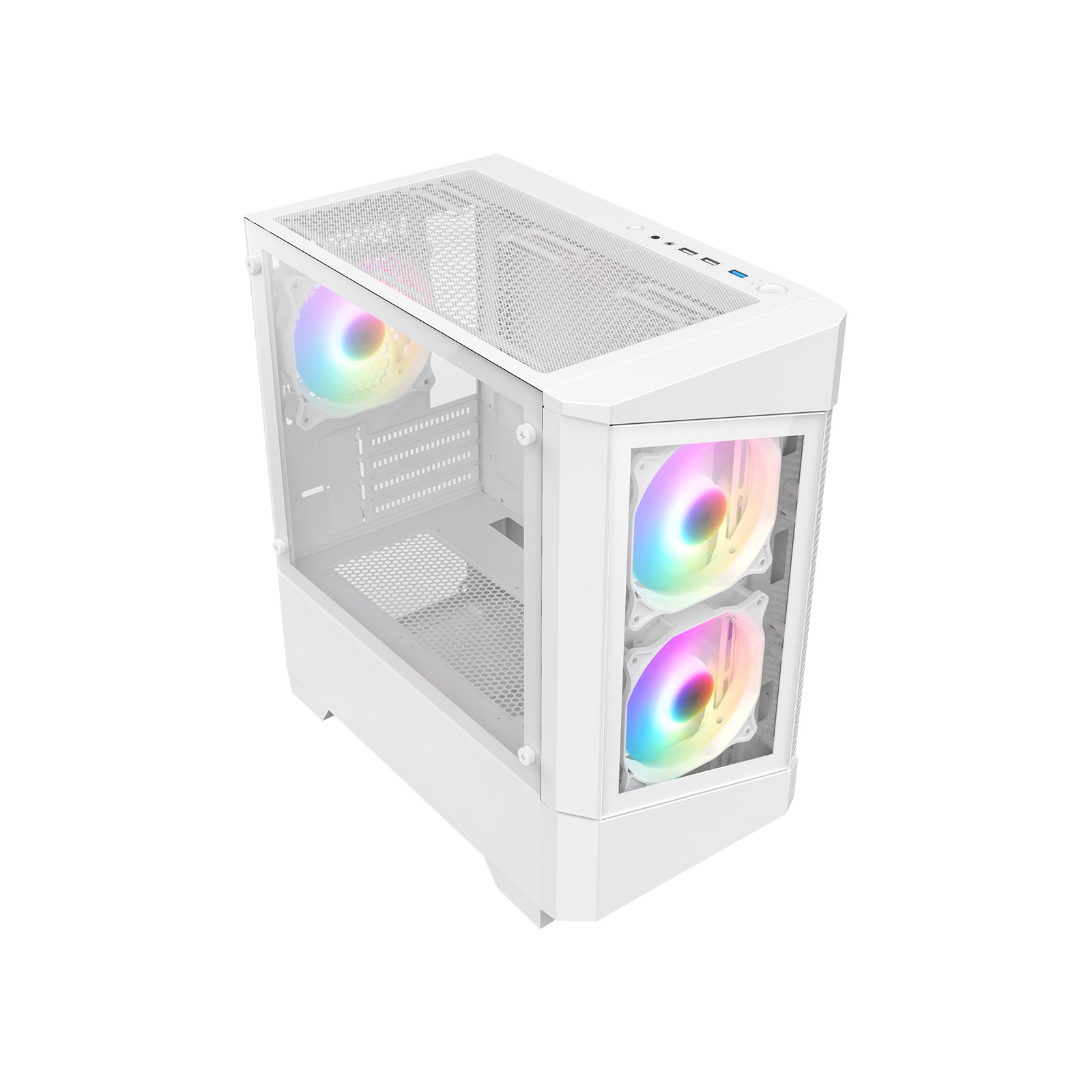 CiT Level 1 Glass Mid Tower Gaming Case - White - CIT-LEVEL1-GW | CCL