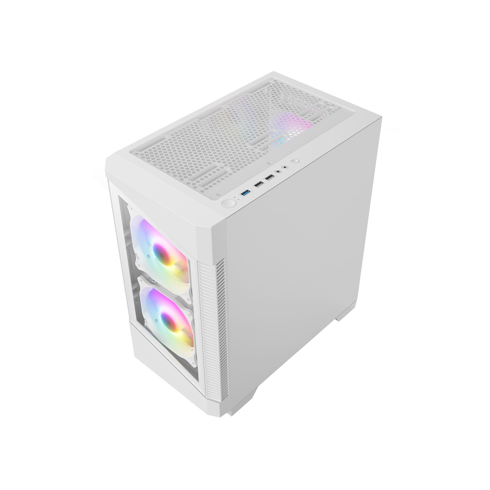 CiT Level 1 Glass Mid Tower Gaming Case - White - CIT-LEVEL1-GW | CCL