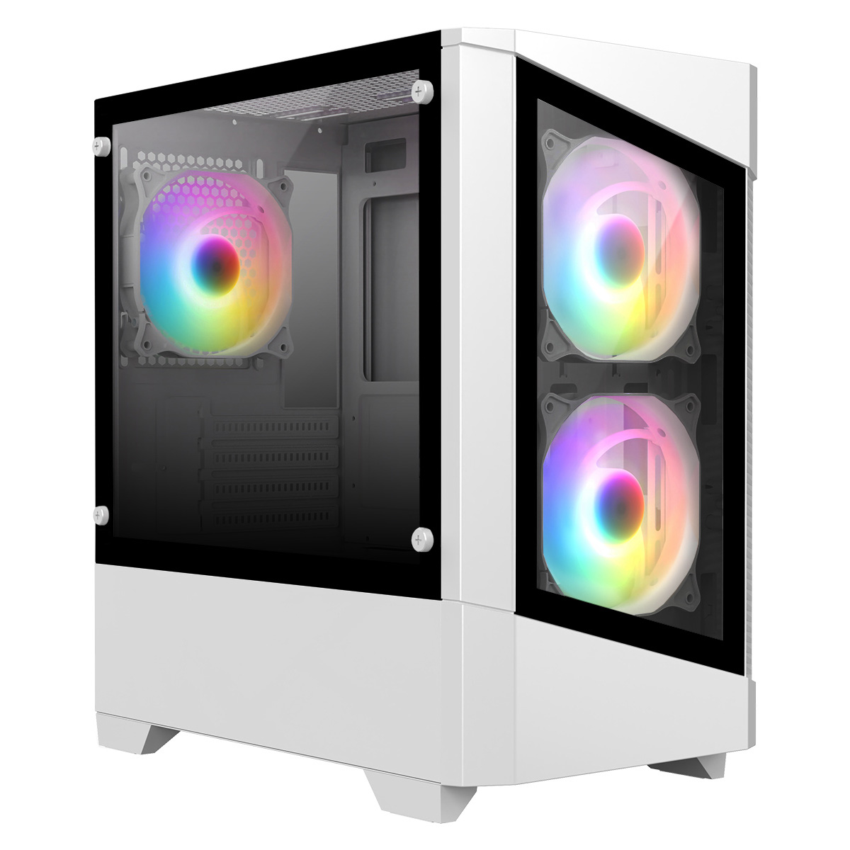 CiT Level 1 Glass Mid Tower Gaming Case - White - CIT-LEVEL1-GW | CCL