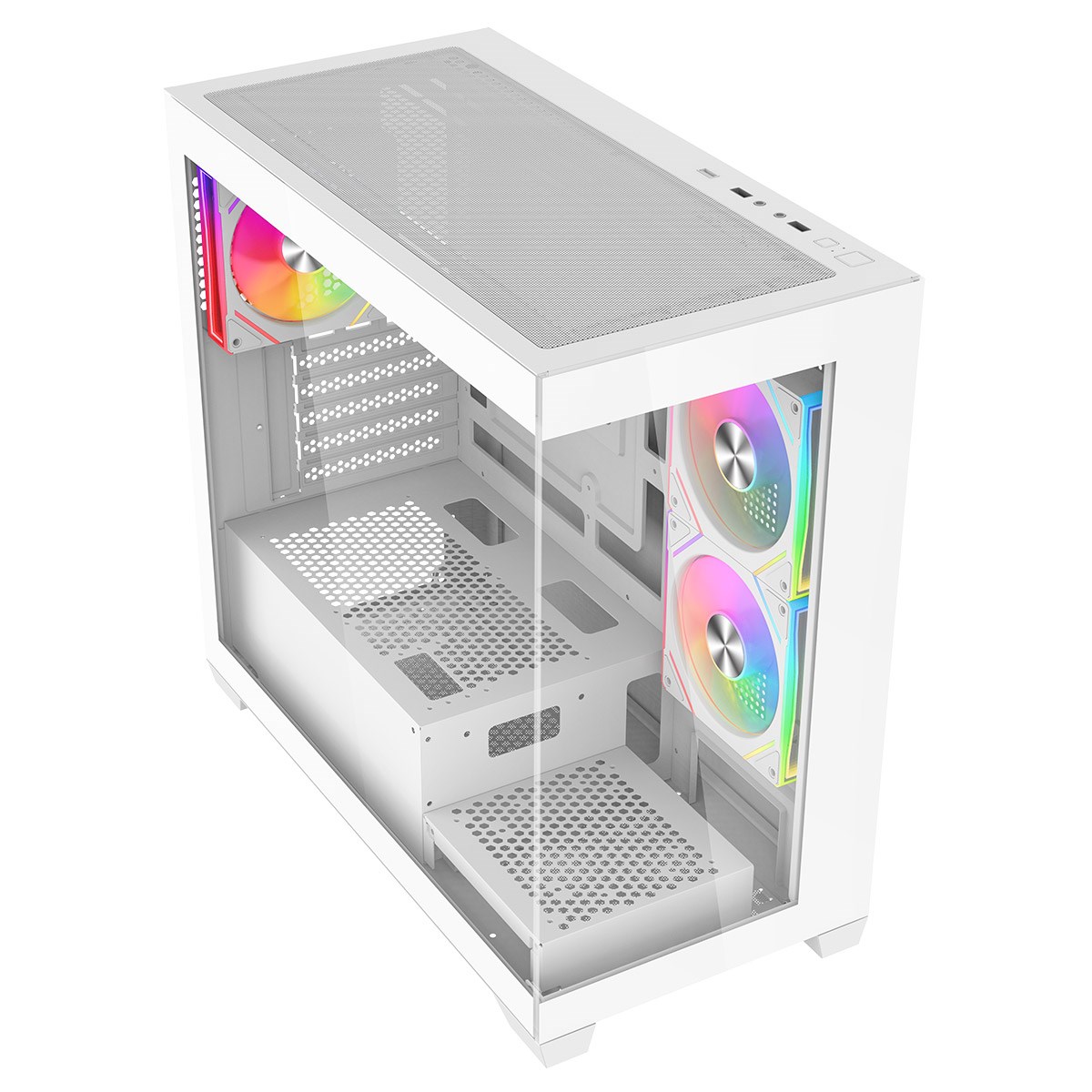 CiT Mercury Mid Tower Gaming Case - White - CIT-MERCURYWHT-ARGB | CCL