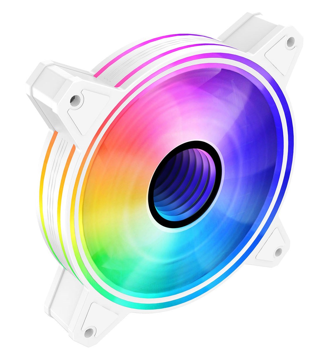 CiT Pro CF120 Infinity 120mm ARGB Chassis Fan in White - CIT-PRO-CF120 ...