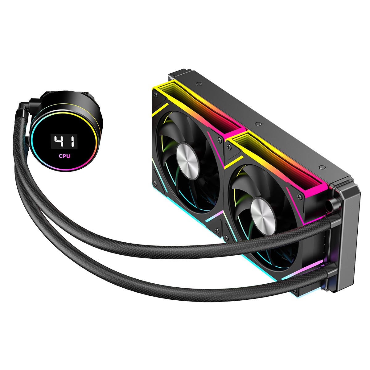 CiT Pro Glacier 240mm All-in-One Liquid CPU Cooler in Black with ...