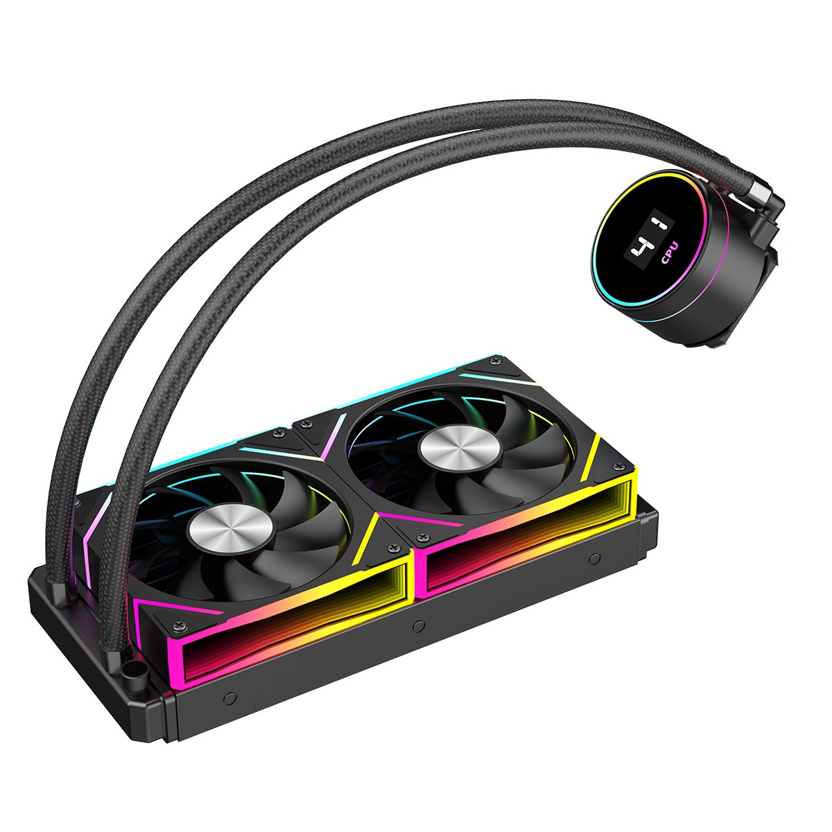 CiT Pro Glacier 240mm All-in-One Liquid CPU Cooler in Black with ...