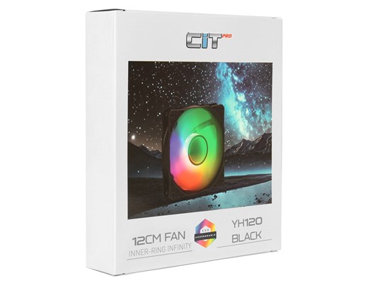 CiT Pro YH120 120mm ARGB Chassis Fan - Black - CIT-PRO-YH120-B | CCL
