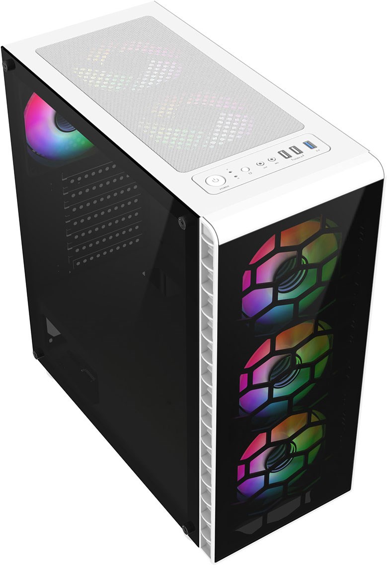 CiT Raider Mid Tower Gaming Case - White - CIT-RAIDER6-WHT | CCL