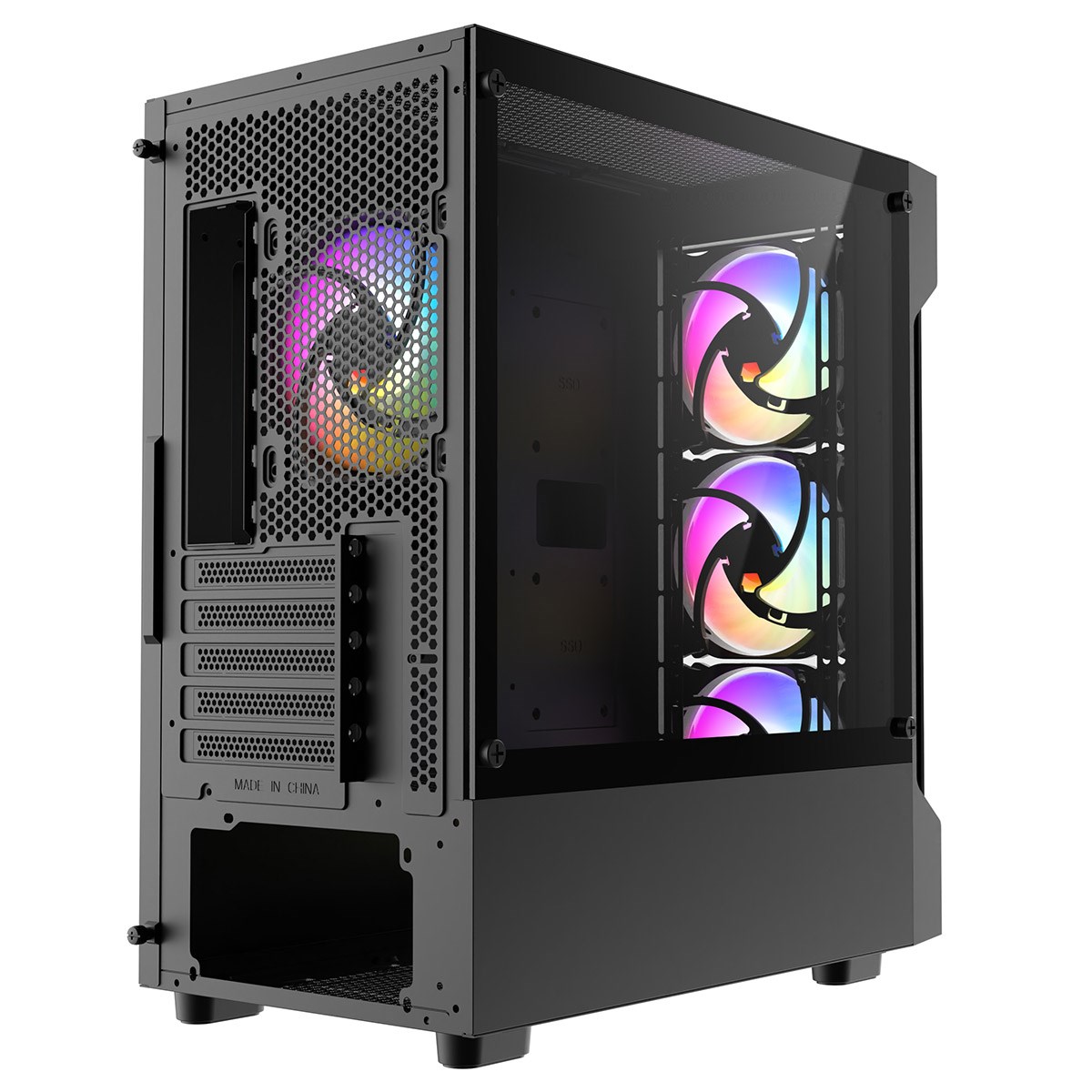 CiT Tsunami Mid Tower Gaming Case - Black - CIT-TSUNAMIBLK | CCL
