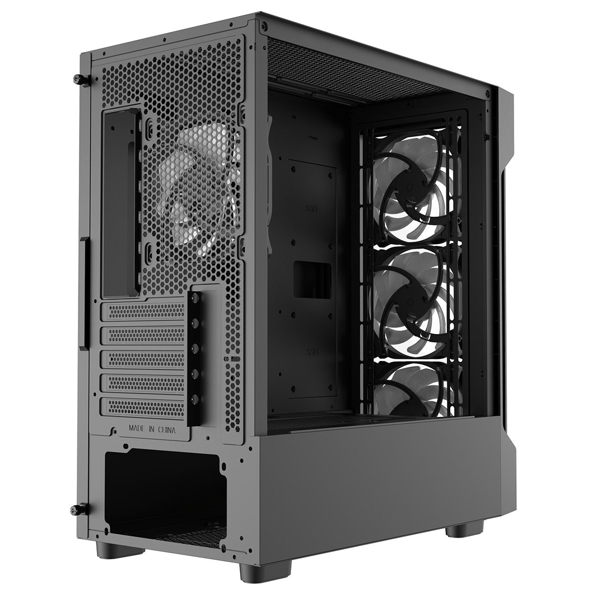 CiT Tsunami Mid Tower Gaming Case - Black - CIT-TSUNAMIBLK | CCL