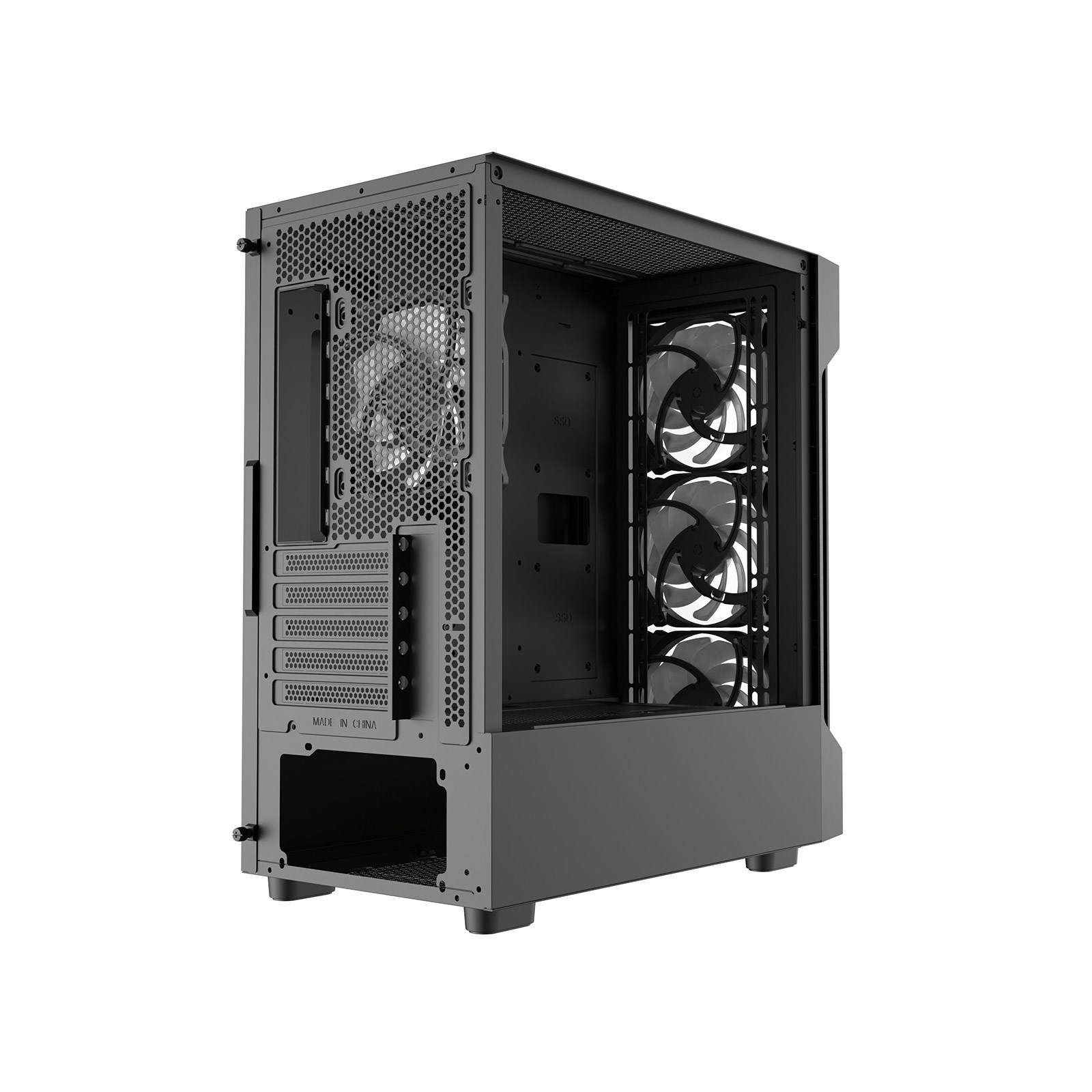 CiT Tsunami Mid Tower Gaming Case - Black - CIT-TSUNAMIBLK | CCL
