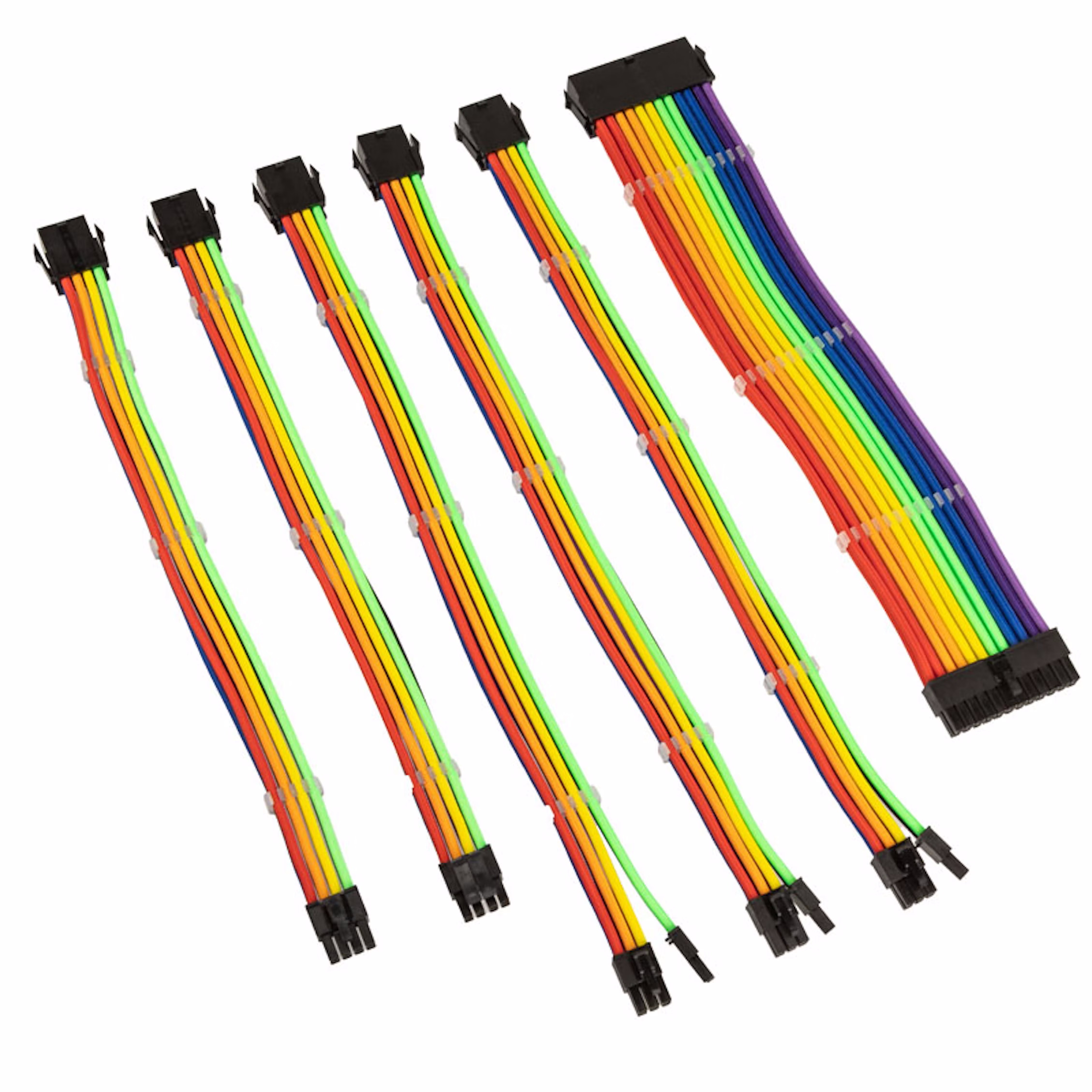 Kolink Core Adept Braided Cable Extension Kit in Rainbow - COREADEPT-EK ...