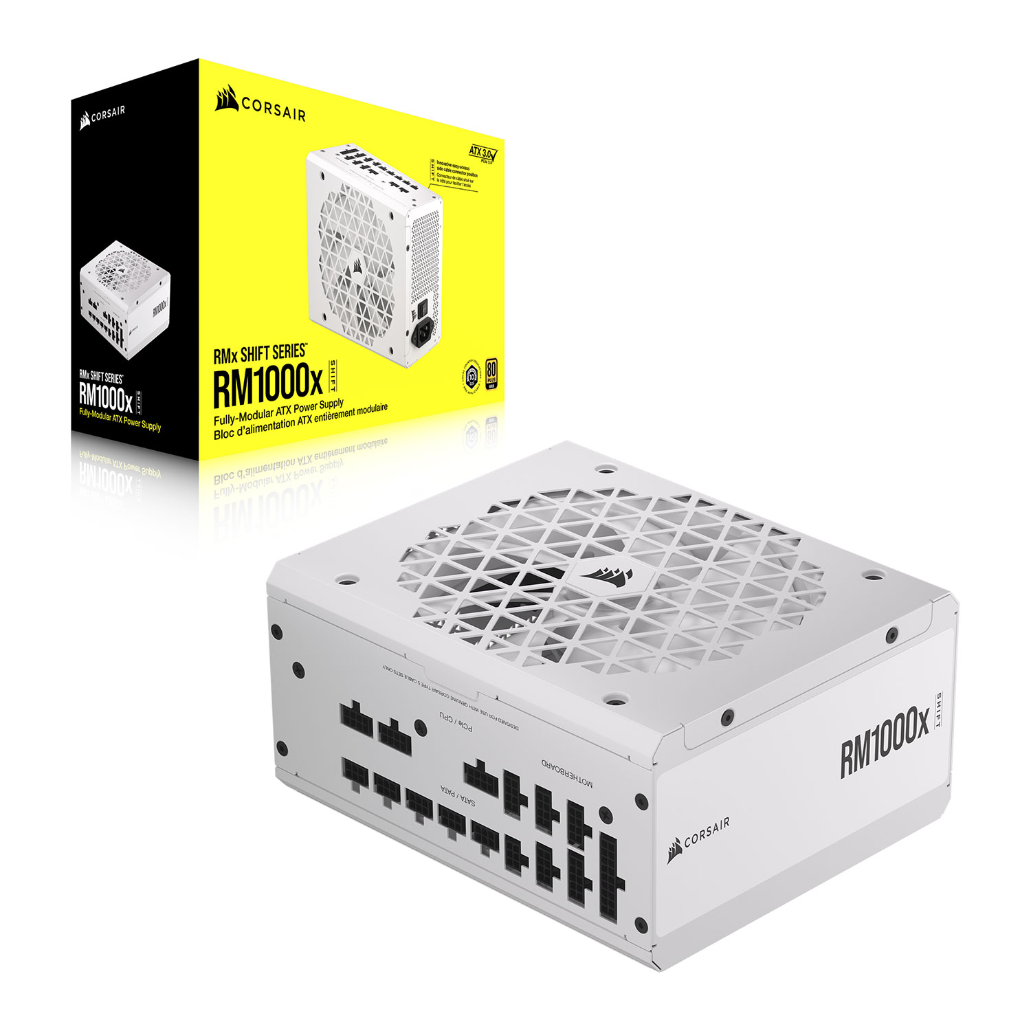 1000W Corsair RMx Shift Series RM1000x Modular 80 Plus Gold PSU - CP ...