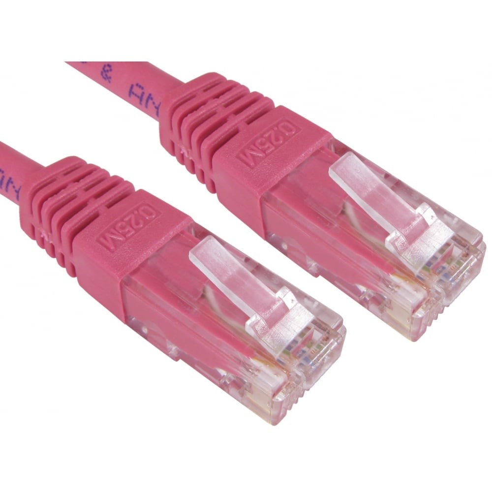 Cables Direct 0.25m CAT6 Patch Cable (Pink) - ERT-600-HP | CCL