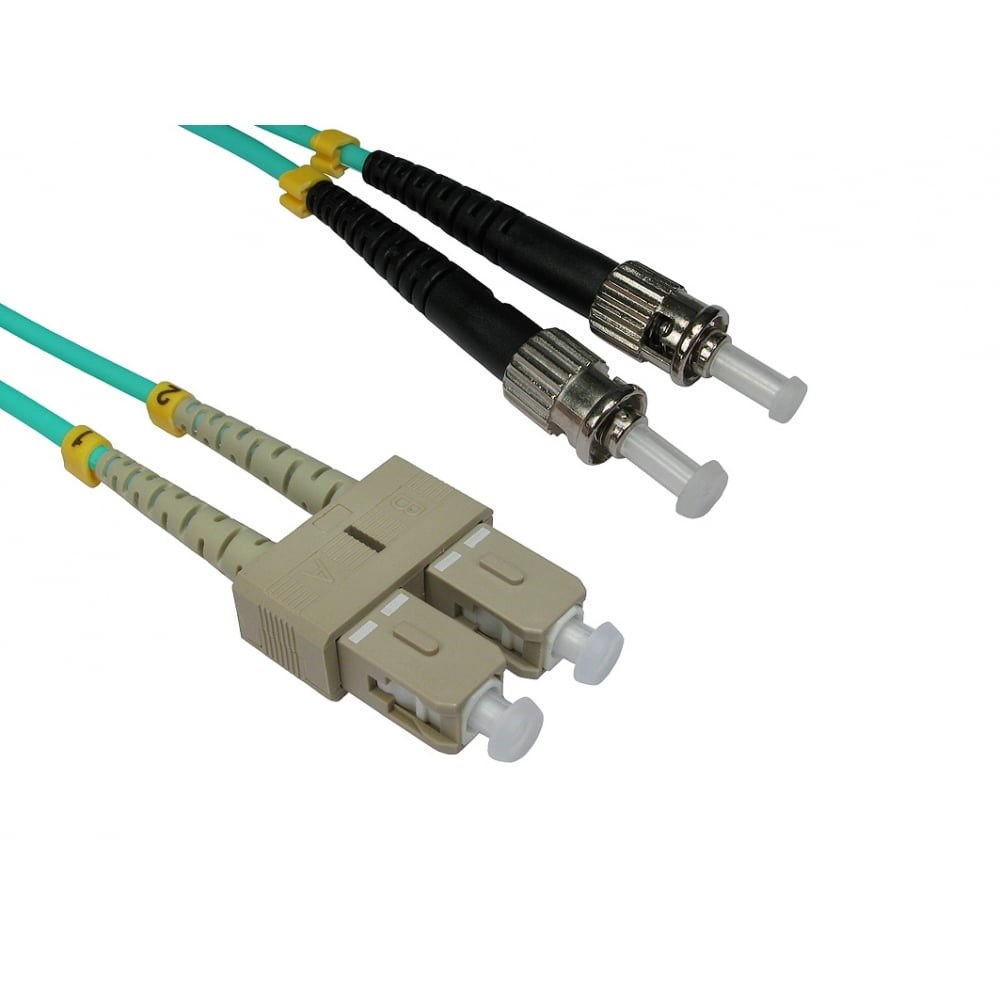 Cables Direct 2m OM3 Fibre Optic Cable, ST-SC (Multi-Mode) - FB3M-STSC ...