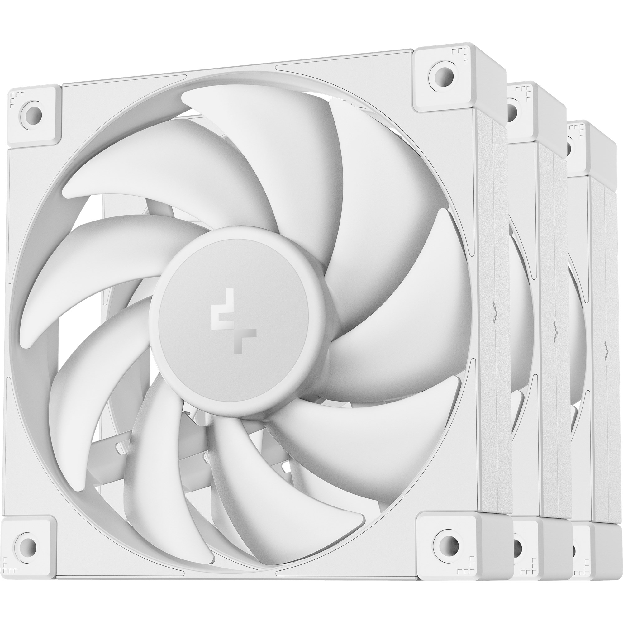DeepCool FD12 WH-3 IN 1 120mm PWM Triple Chassis Fan Pack in White - R-FD12-WHNPN3-G | CCL