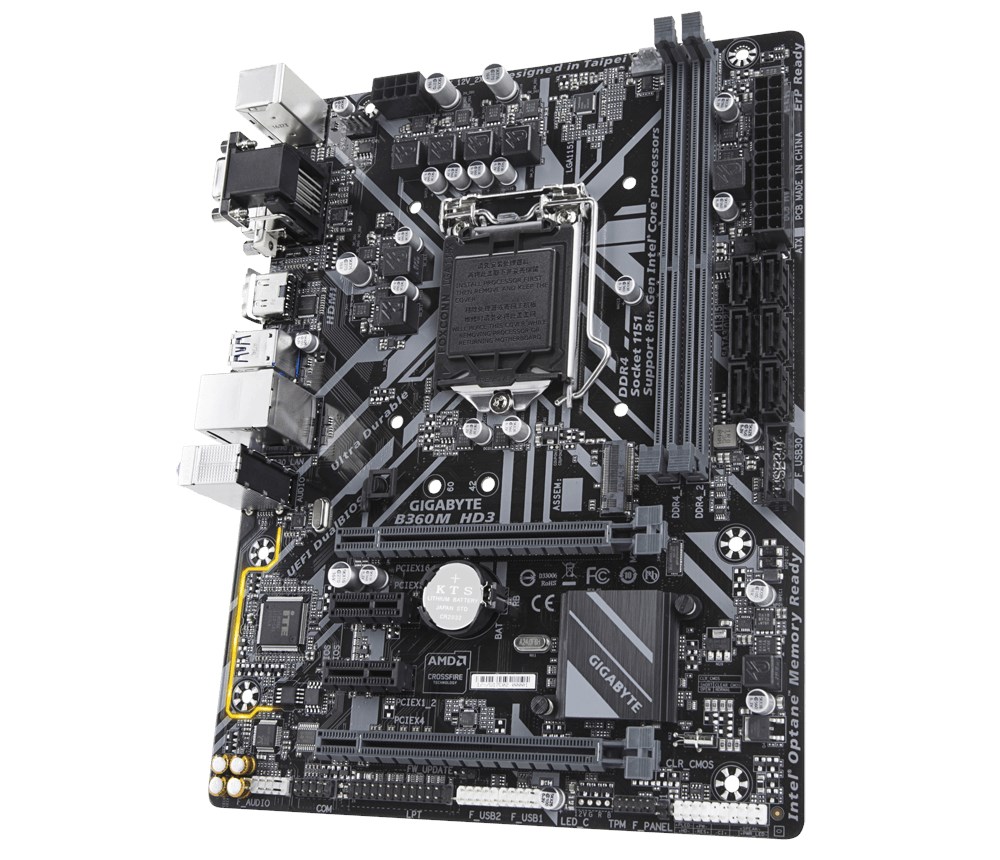 Gigabyte B360M HD3 Intel 1151 B360 Motherboard (MicroATX) Gigabit LAN ...