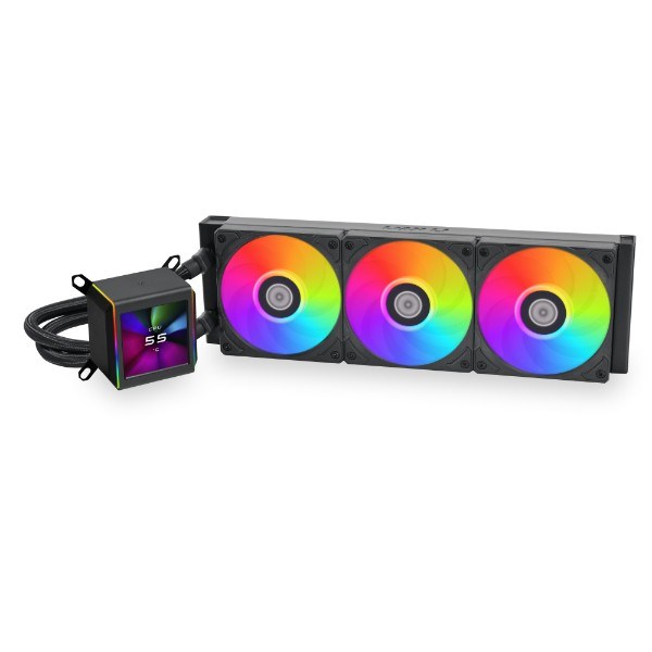 Lian Li Galahad II LCD Performance AIO 360mm CPU Water Cooler in Black ...