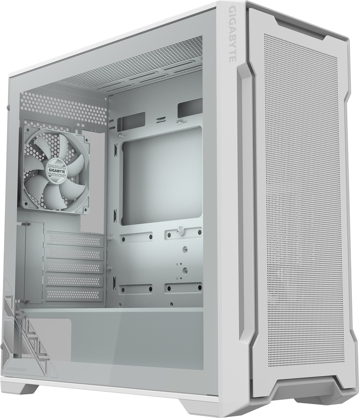Gigabyte C102 GLASS ICE Mid Tower Gaming Case - White - GB-C102GI | CCL