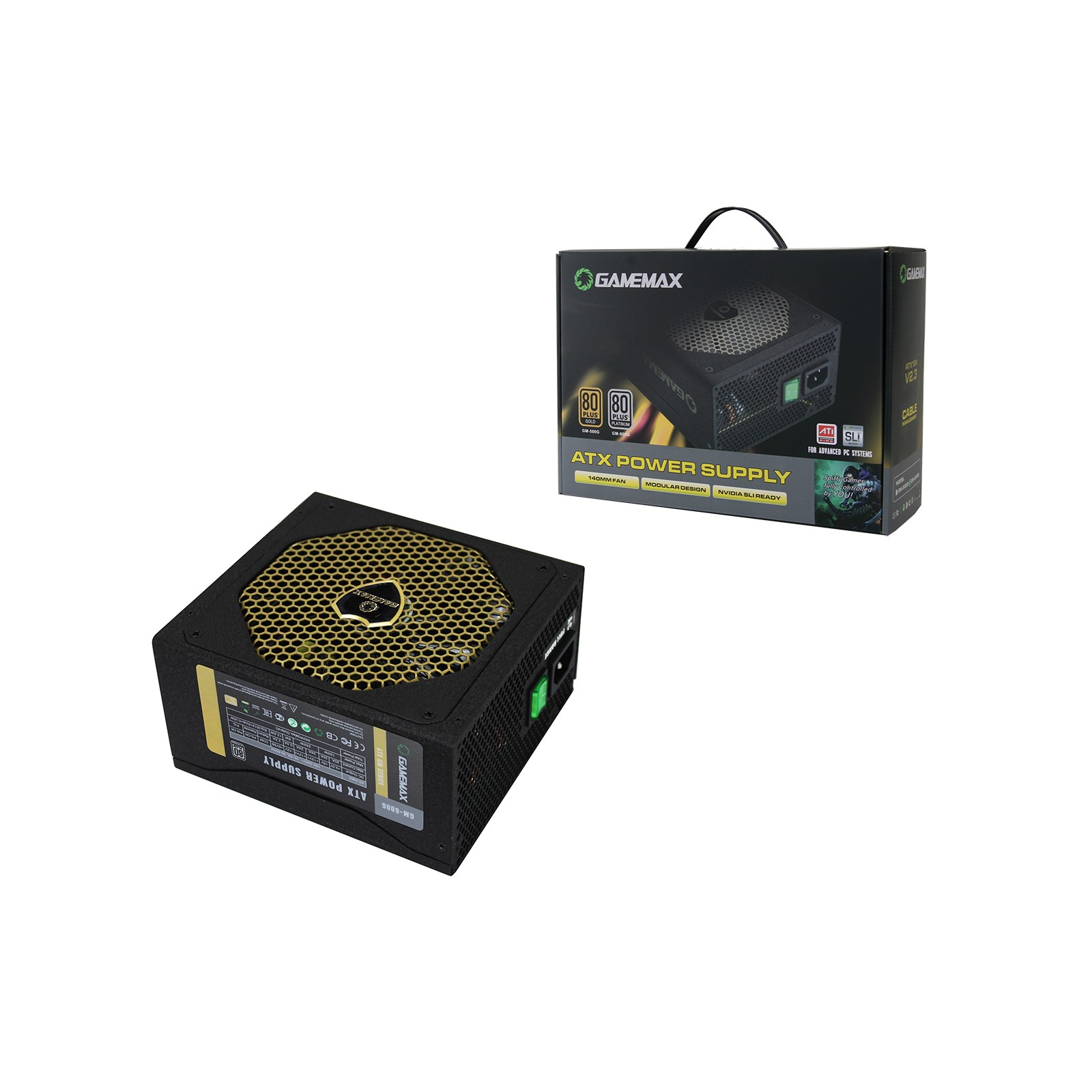 GameMax GM600 600W Semi-Modular 80+ Platinum PSU - GM-600G | CCL Computers