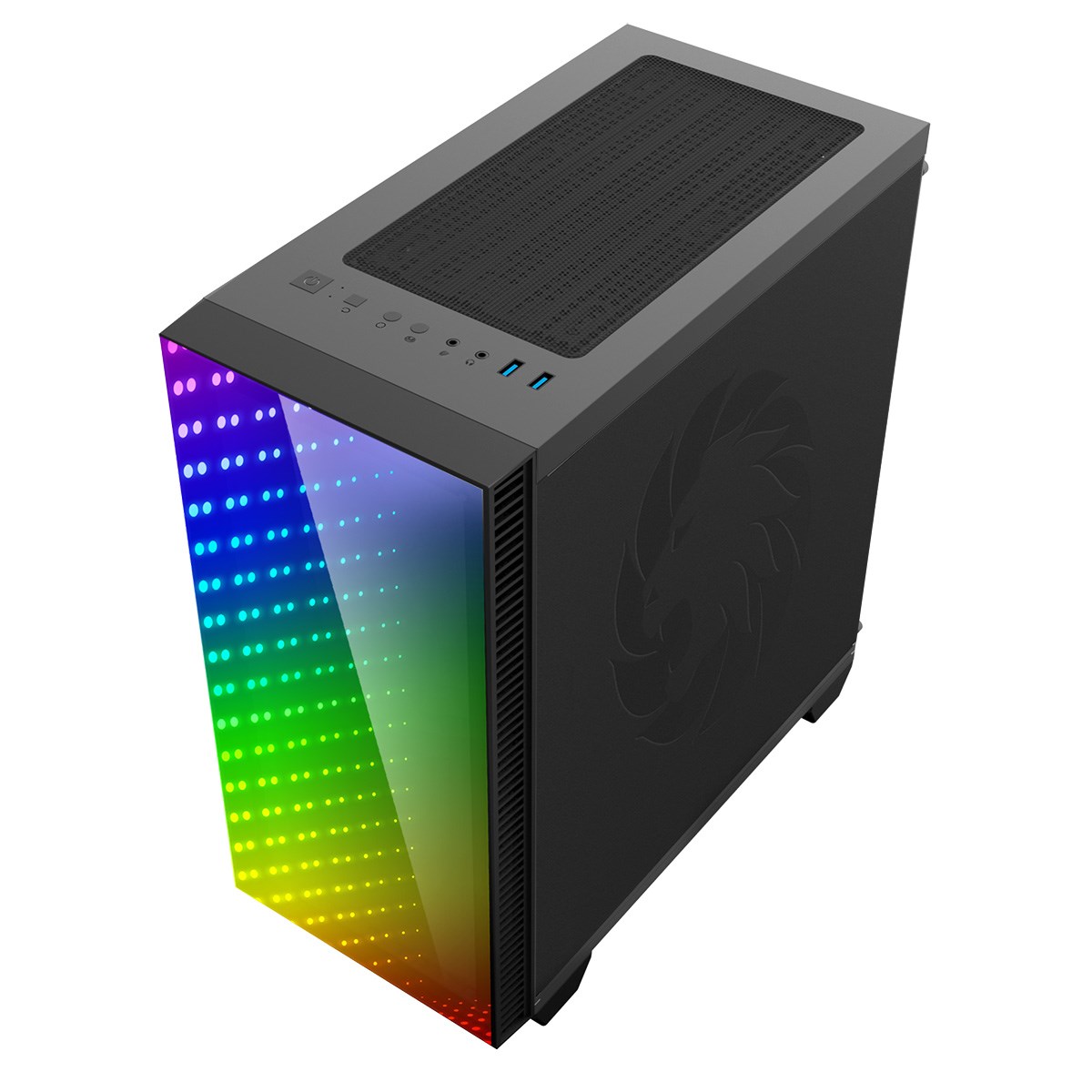 GameMax Abyss Mini Mid Tower Gaming Case - Black - GMX-ABYSSMINI | CCL