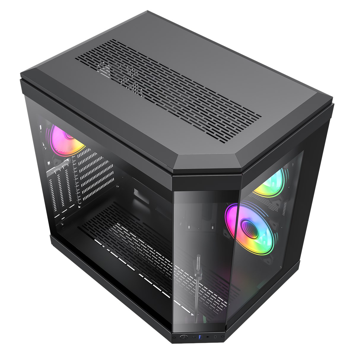 GameMax Hype Mid Tower Gaming Case - Black - GMX-HYPE-BLK | CCL