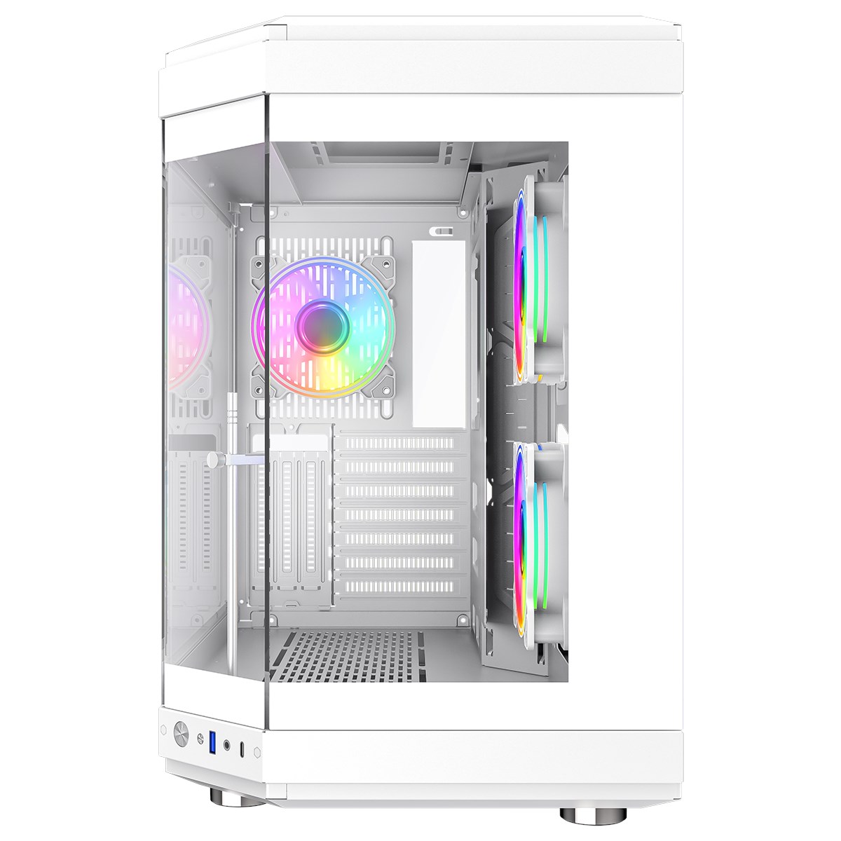 GameMax Hype Mid Tower Gaming Case - White - GMX-HYPE-WHT | CCL