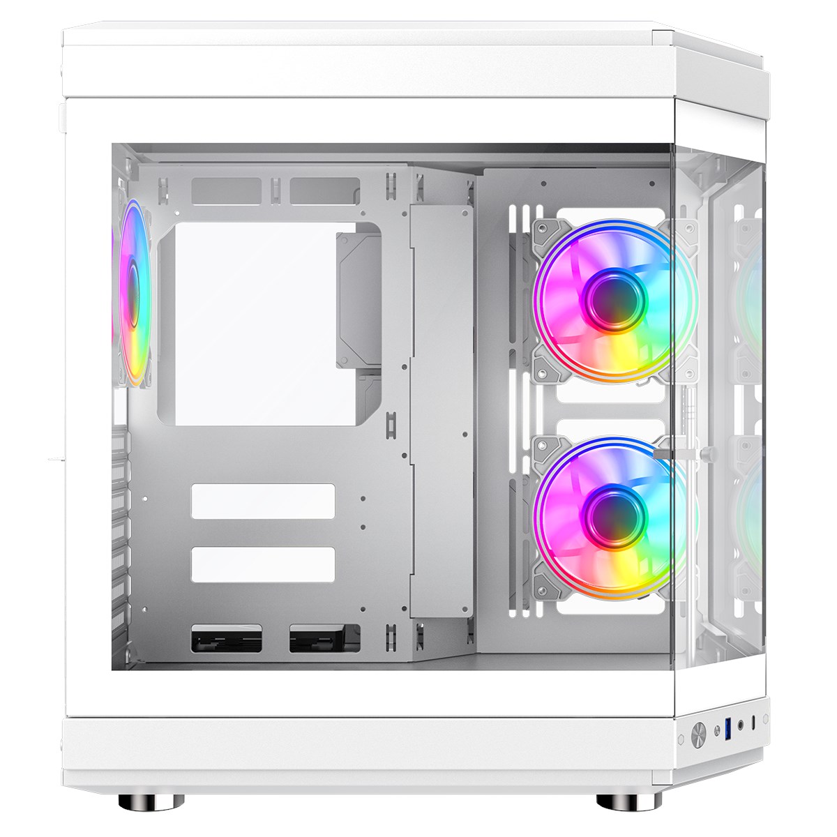 GameMax Hype Mid Tower Gaming Case - White - GMX-HYPE-WHT | CCL