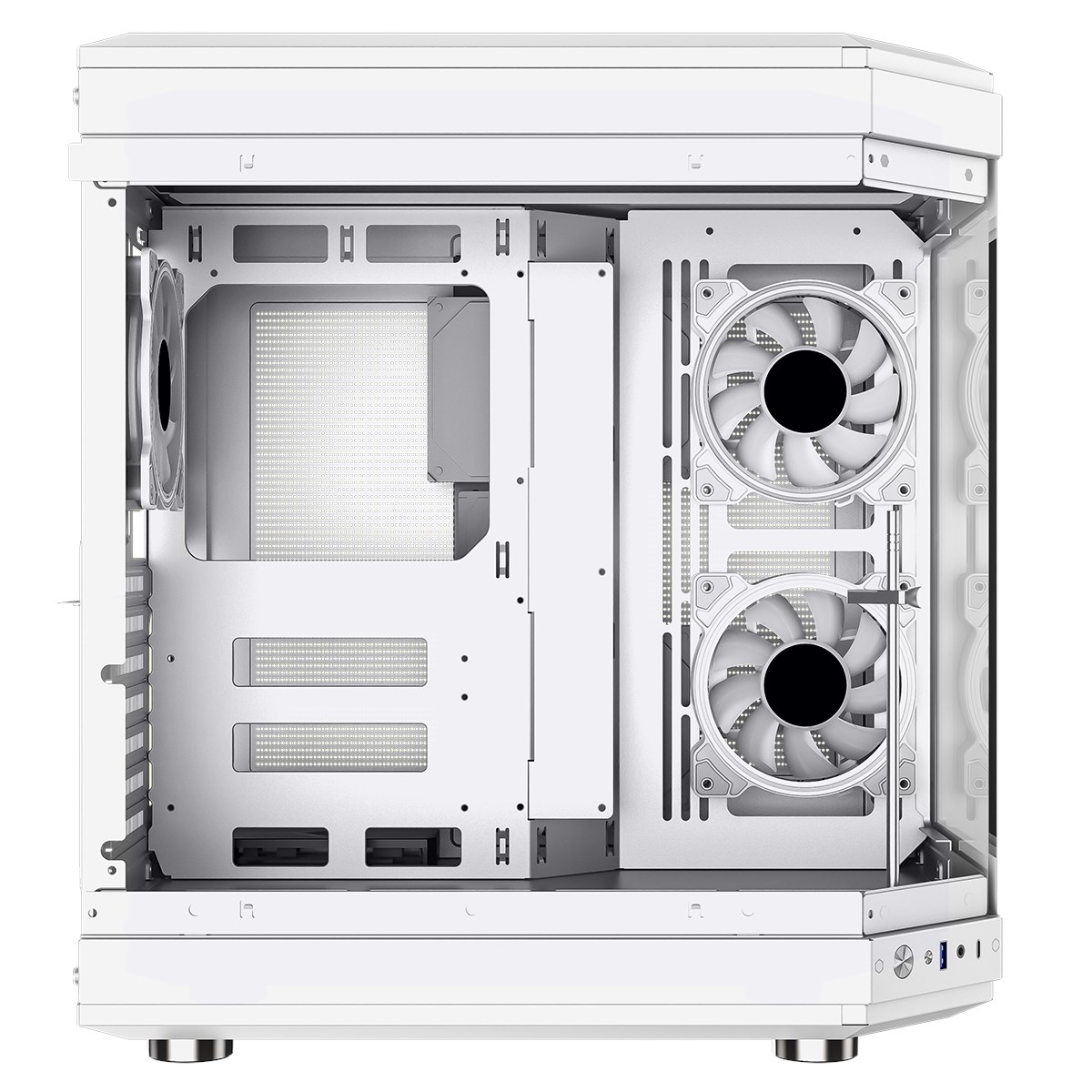 GameMax Hype Mid Tower Gaming Case - White - GMX-HYPE-WHT | CCL