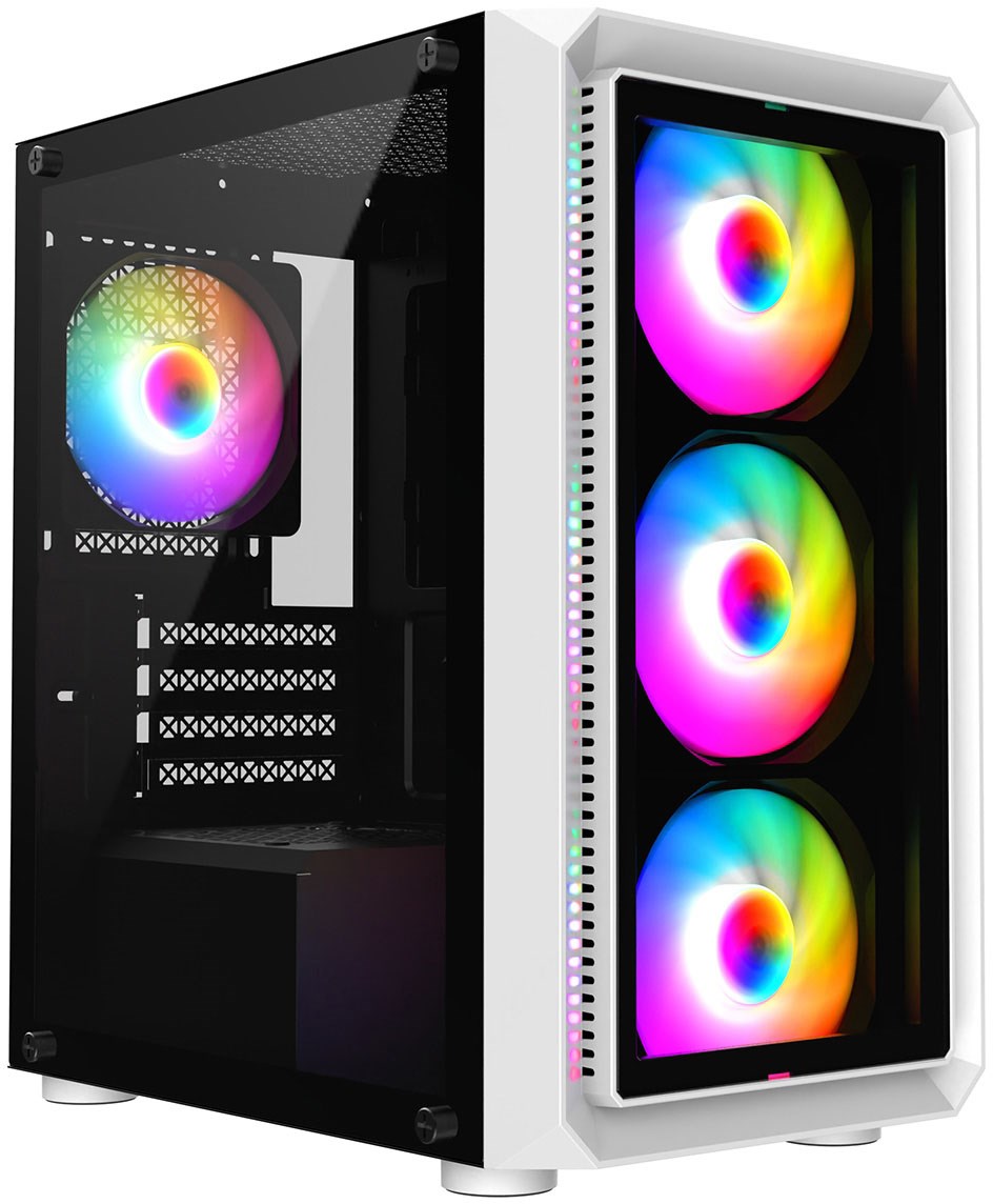 GameMax Icon Mid Tower Gaming Case - White - GMX-ICON-W | CCL