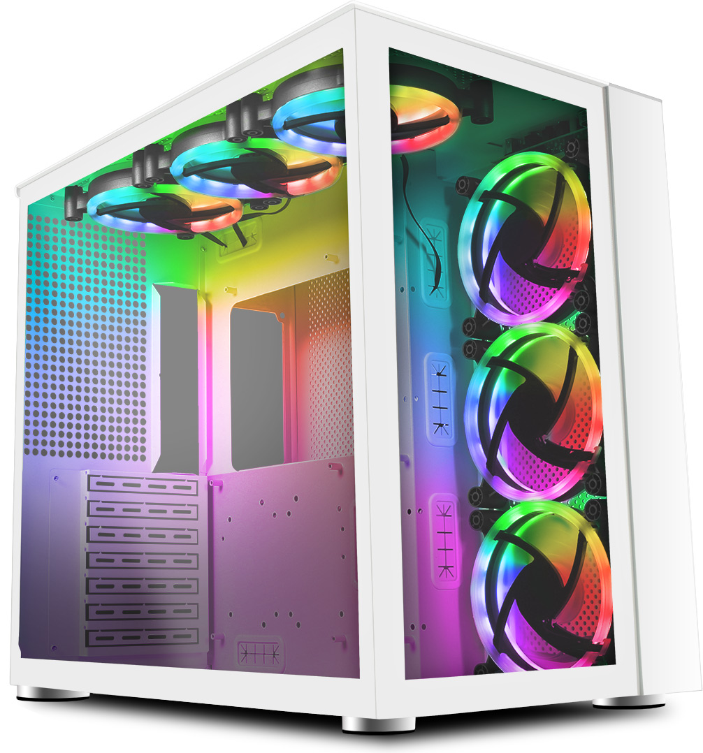 GameMax Infinity Mid Tower Gaming Case - White - GMX-INFINITY6 | CCL