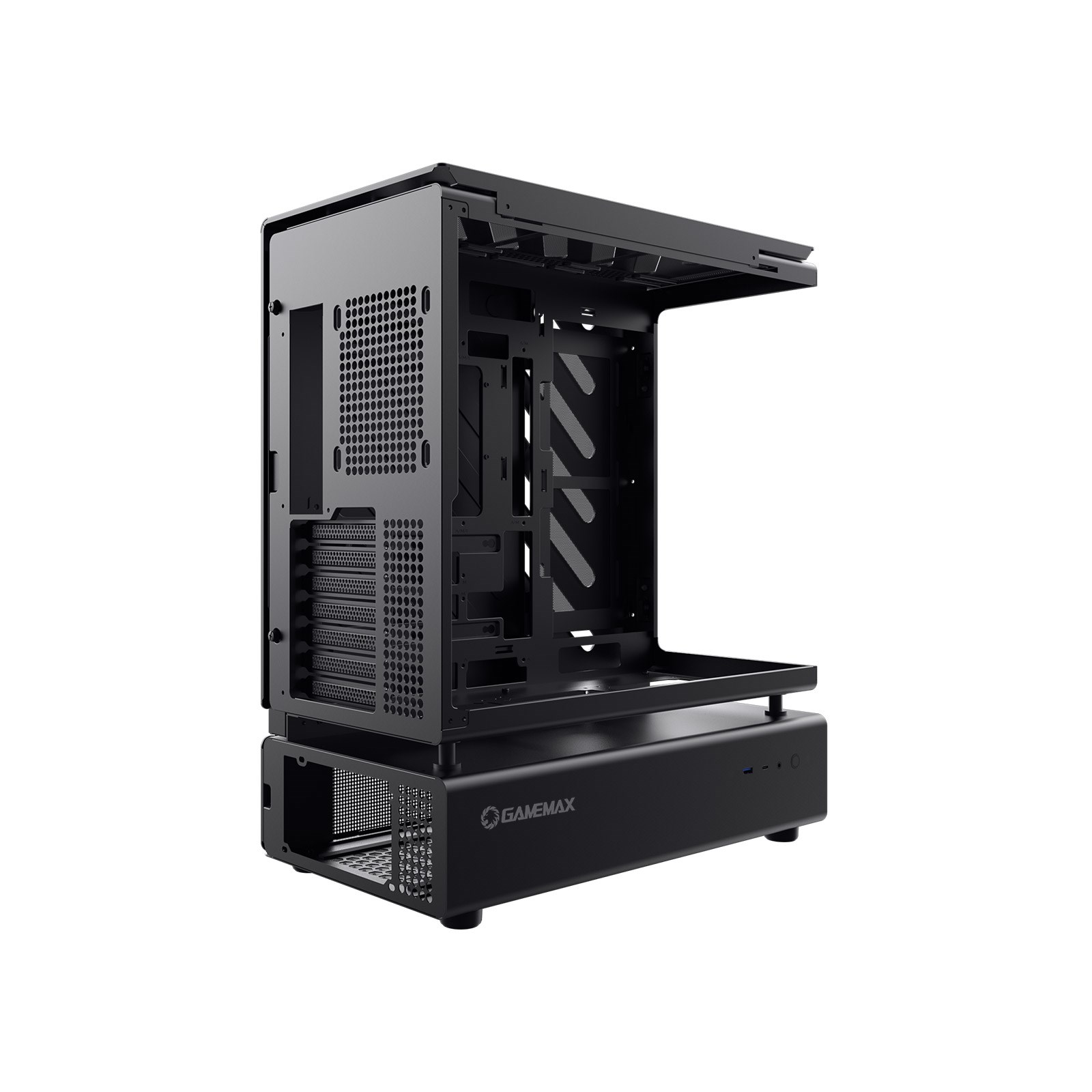 GameMax N80 Mid Tower Gaming Case - Black - GMX-N80-BK | CCL