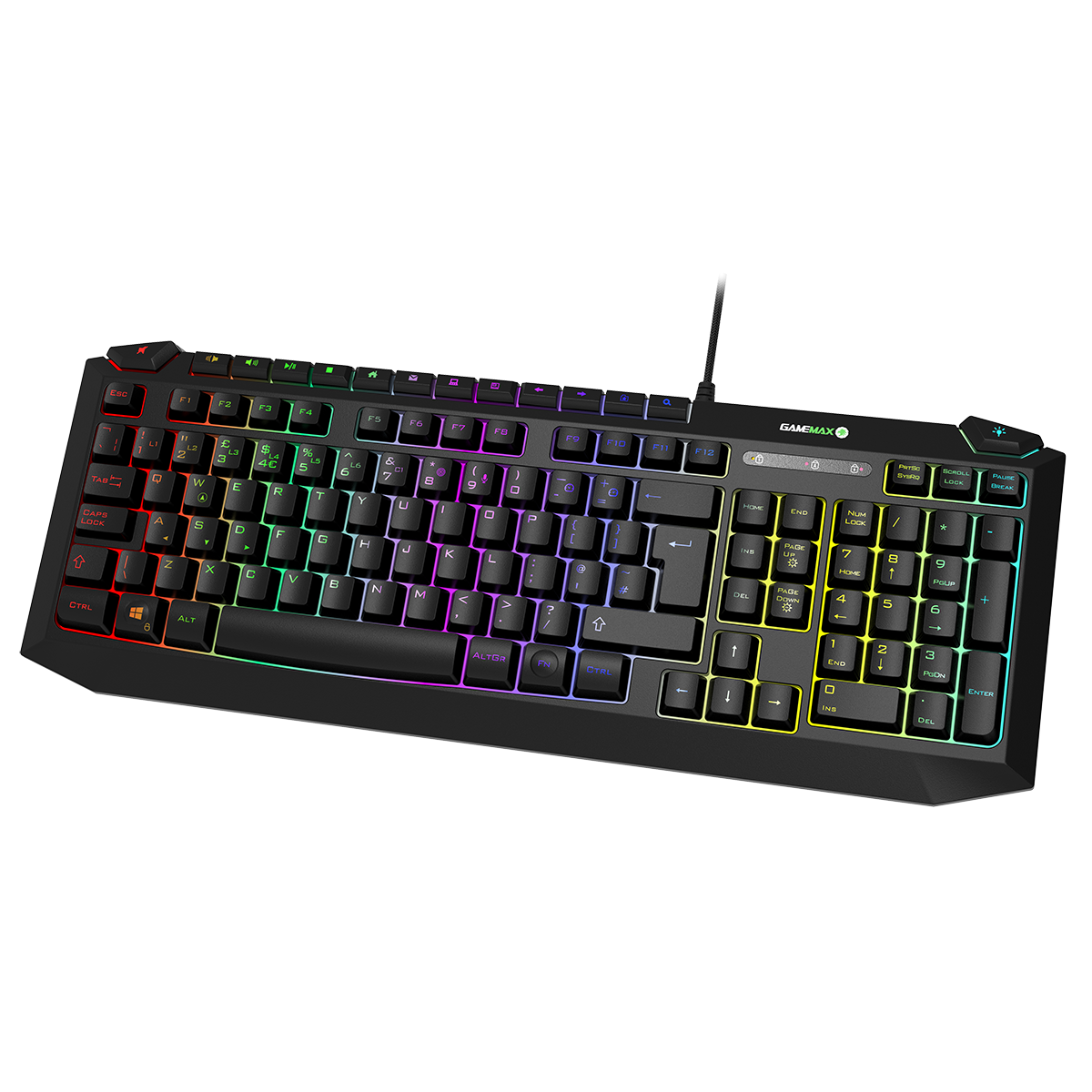 GameMax Pulse 4-in-1 Keyboard, Mouse, Headset, Mouse Pad Combo Kit ...