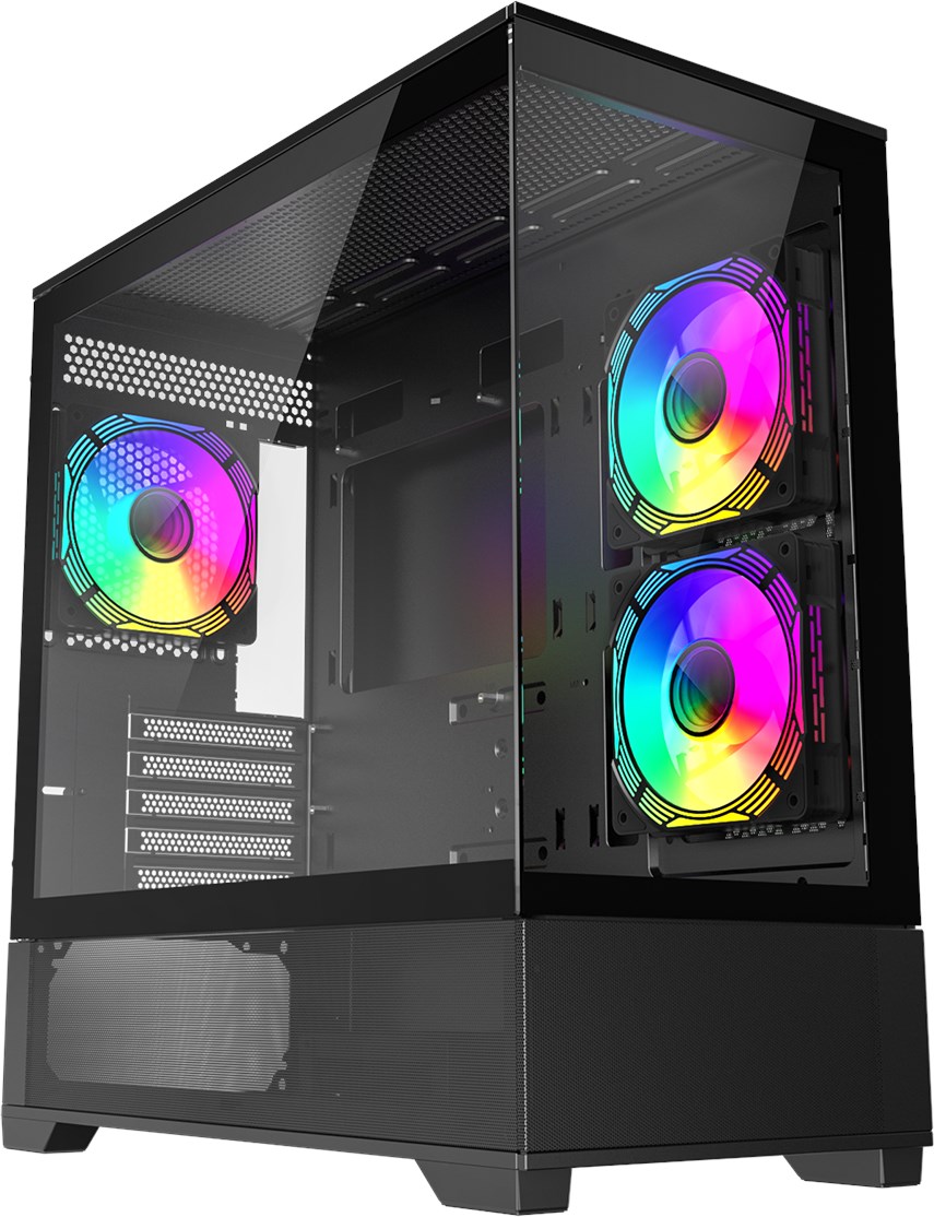 GameMax Vista Mini Mid Tower Gaming Case - Black - GMX-VISTA-MB | CCL