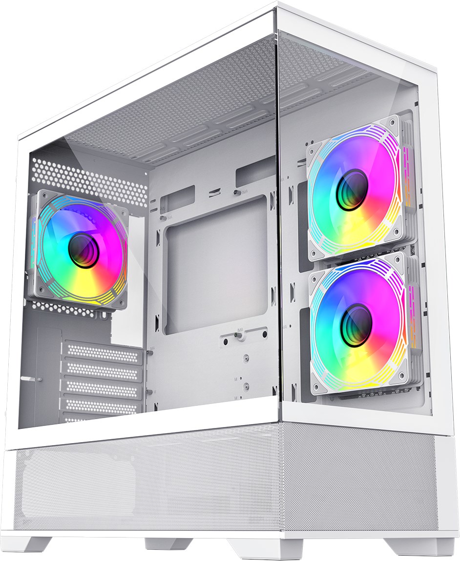 GameMax Vista Mini Mid Tower Gaming Case - White - GMX-VISTA-MW | CCL