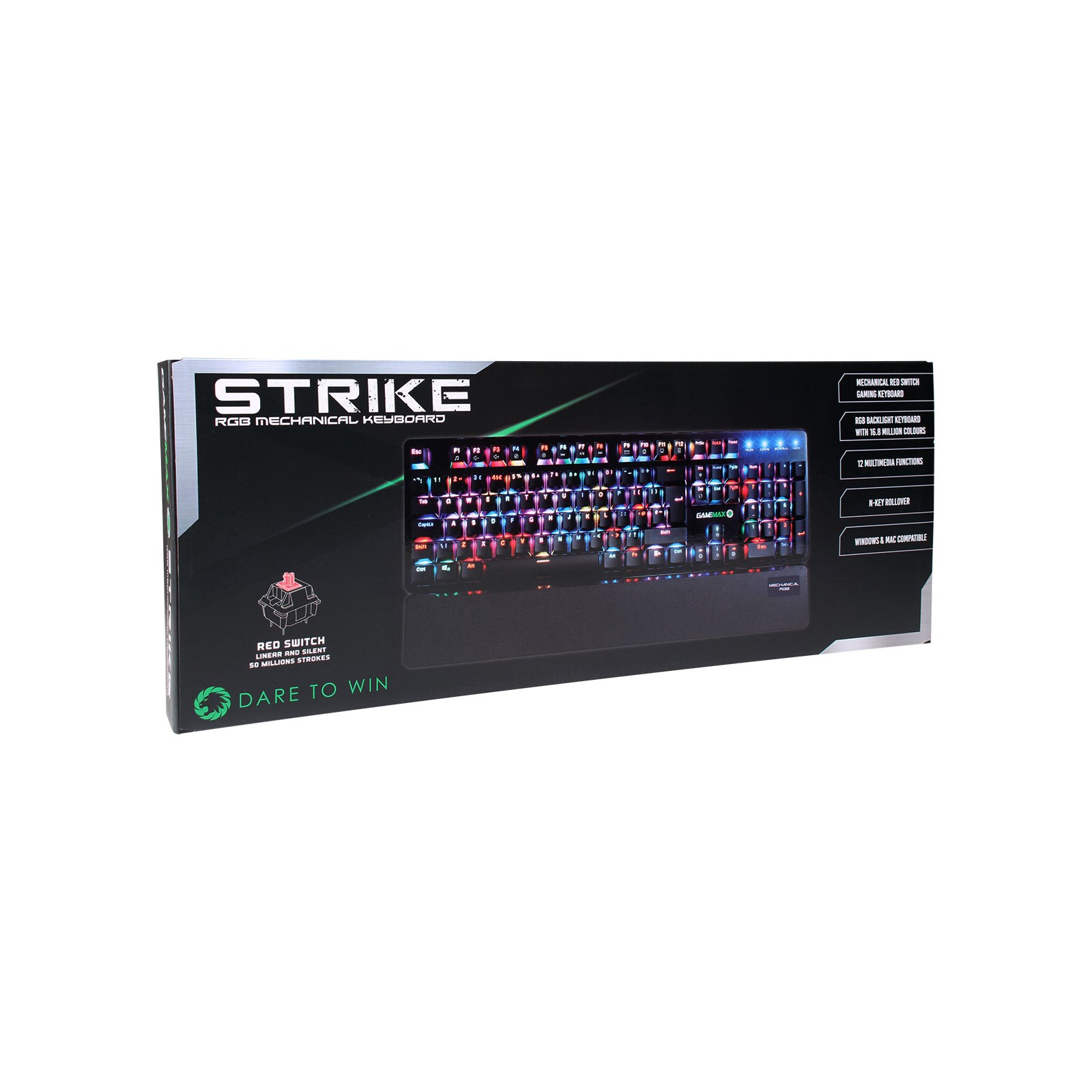 GameMax Strike Mechanical RGB Outemu Red Switch Gaming Keyboard - GMX ...