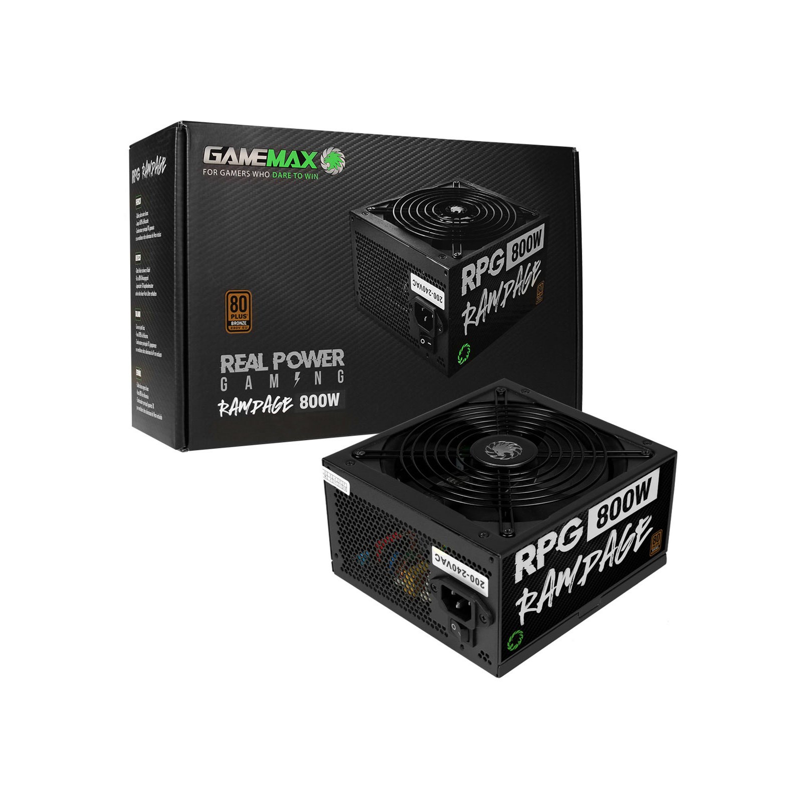 800W GameMax RPG Rampage 80 Plus Bronze PSU - GMXRPG800 | CCL