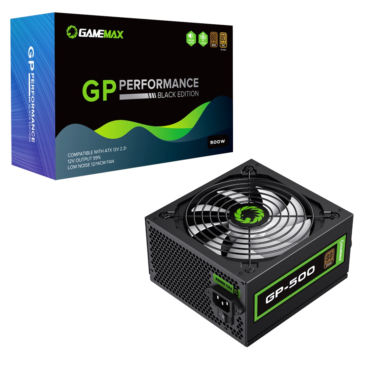 500W GameMax GP500 80 Plus Bronze PSU - GP-500V2 | CCL