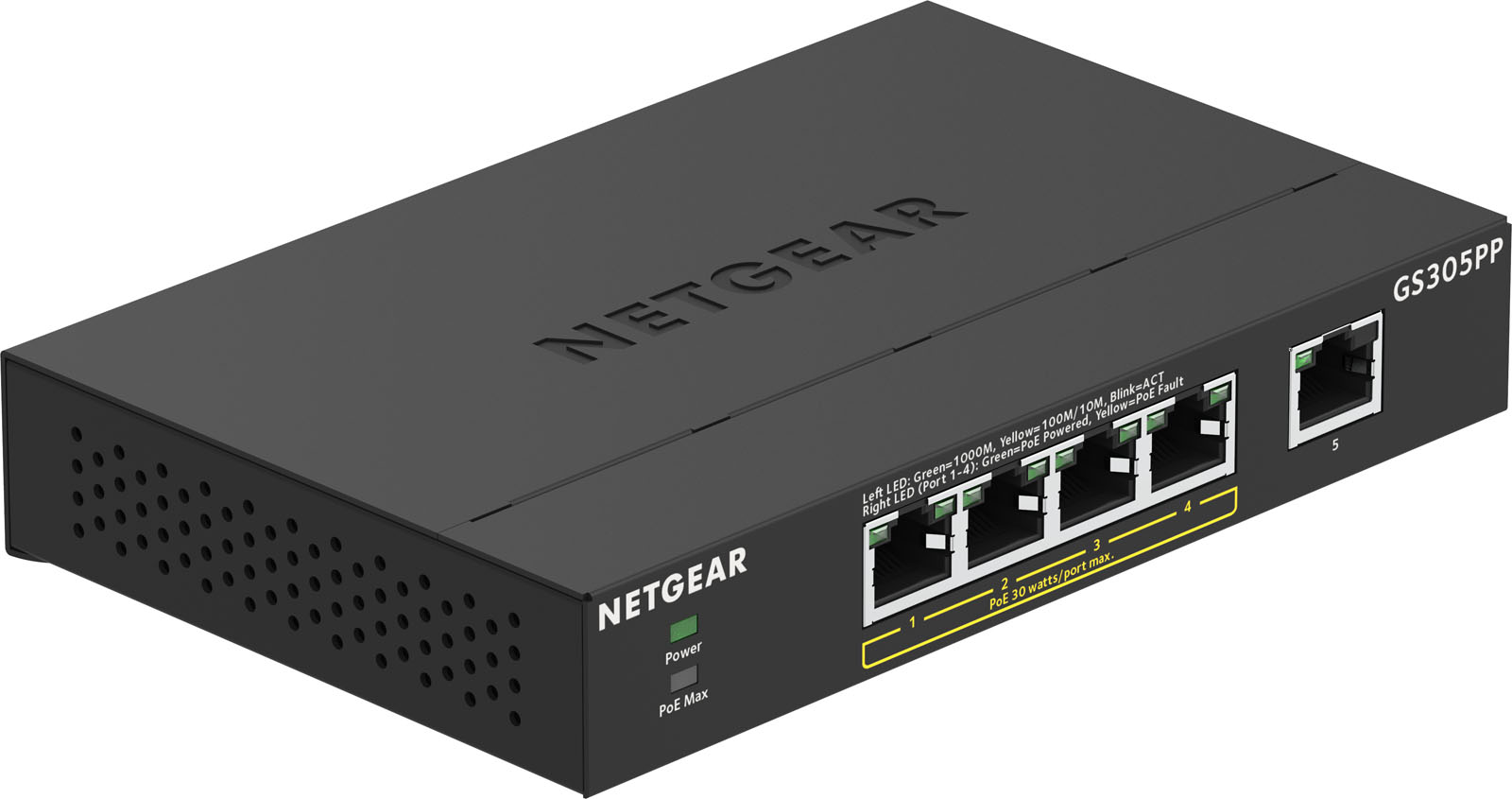Netgear GS305PP 5-Port Gigabit PoE+ Mini Switch - GS305PP-300EUS | CCL