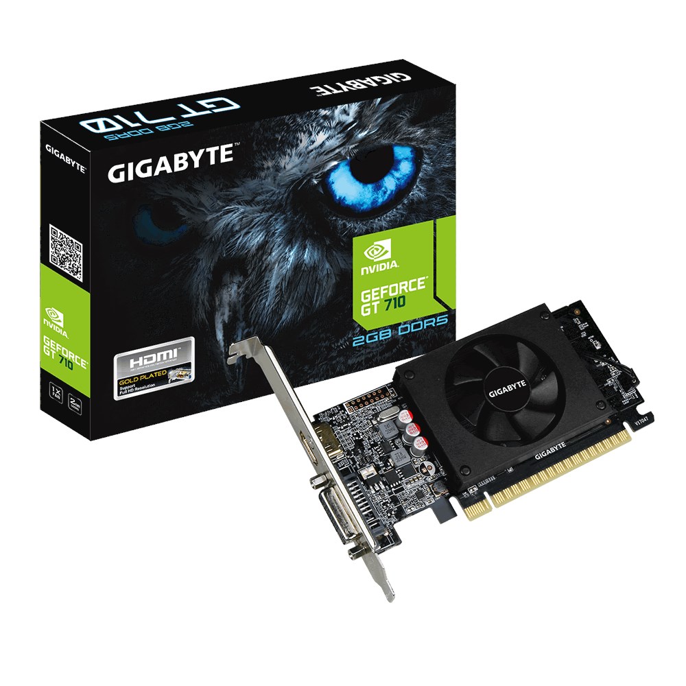 Gigabyte GeForce GT 710 2GB GPU - GV-N710D5-2GL | CCL Computers Gigabyte GeForce GT 710 2GB GPU - GV-N710D5-2GL | CCL Computers