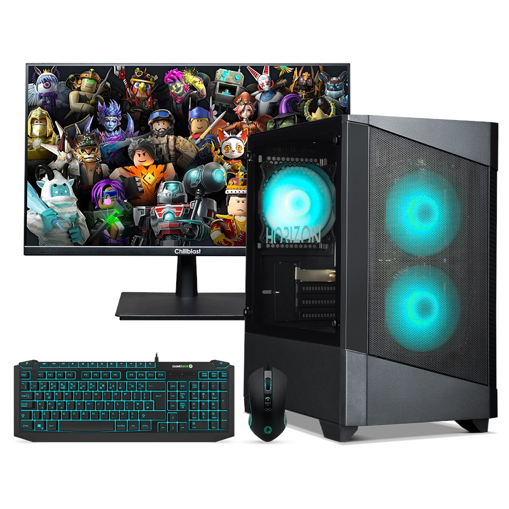 Horizon 5 Upgrader Pro 500GB SSD RGB Gaming PC Bundle with Accessories ...