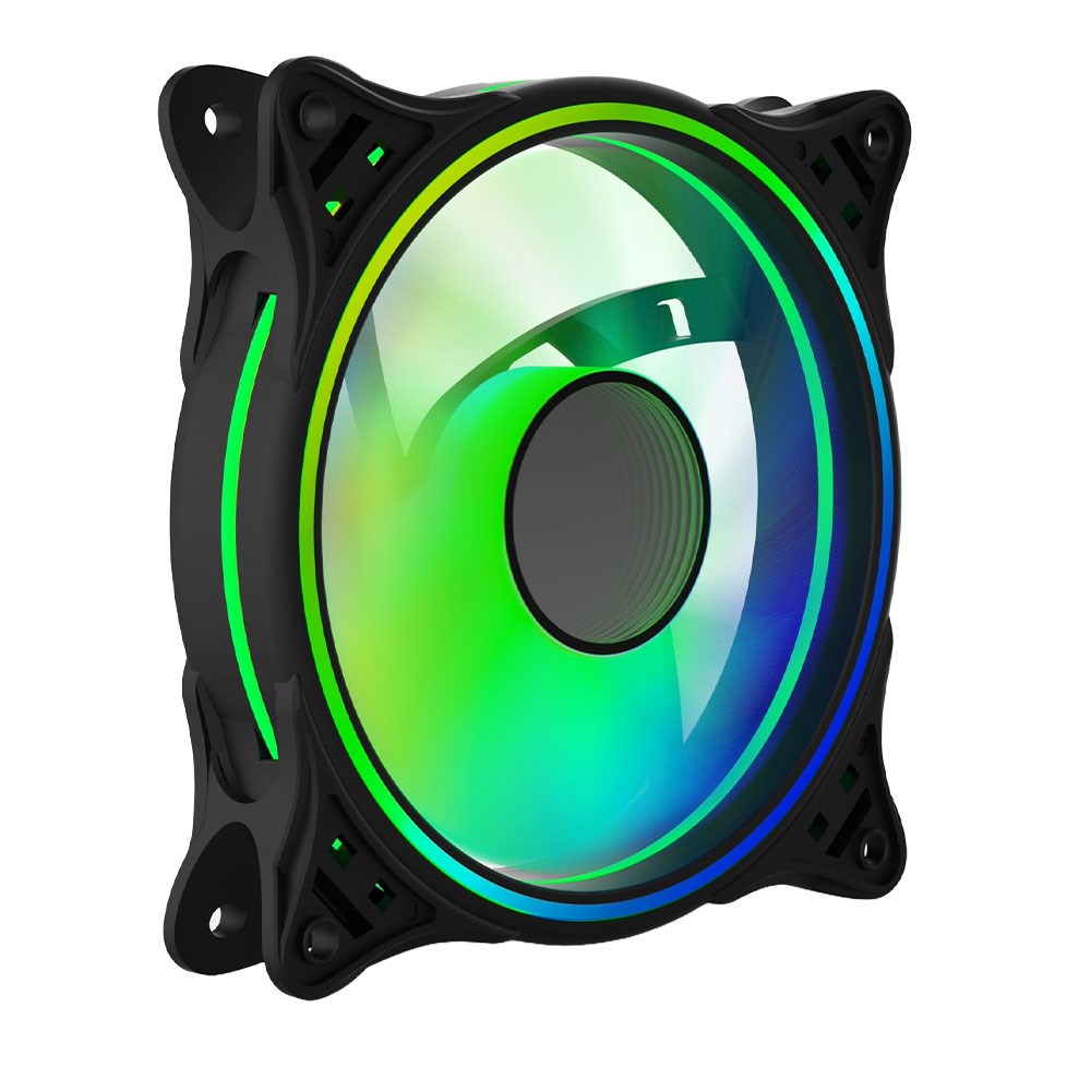 Vida Infinity 120mm ARGB Dual Ring Case Fan in Black - INFINITY01-BLK | CCL