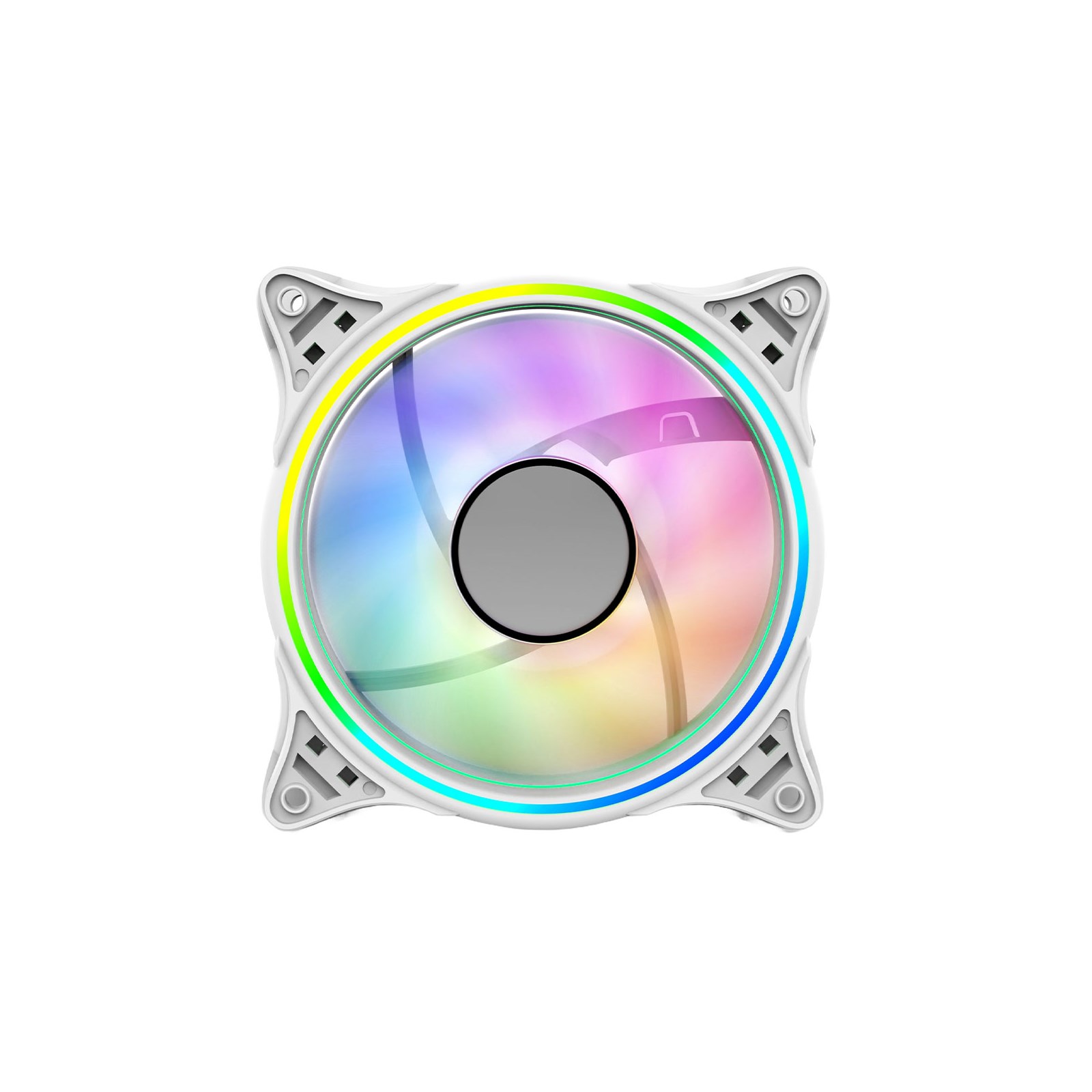 Vida Infinity 120mm ARGB Dual Ring Case Fan in White - INFINITY01-WHT | CCL