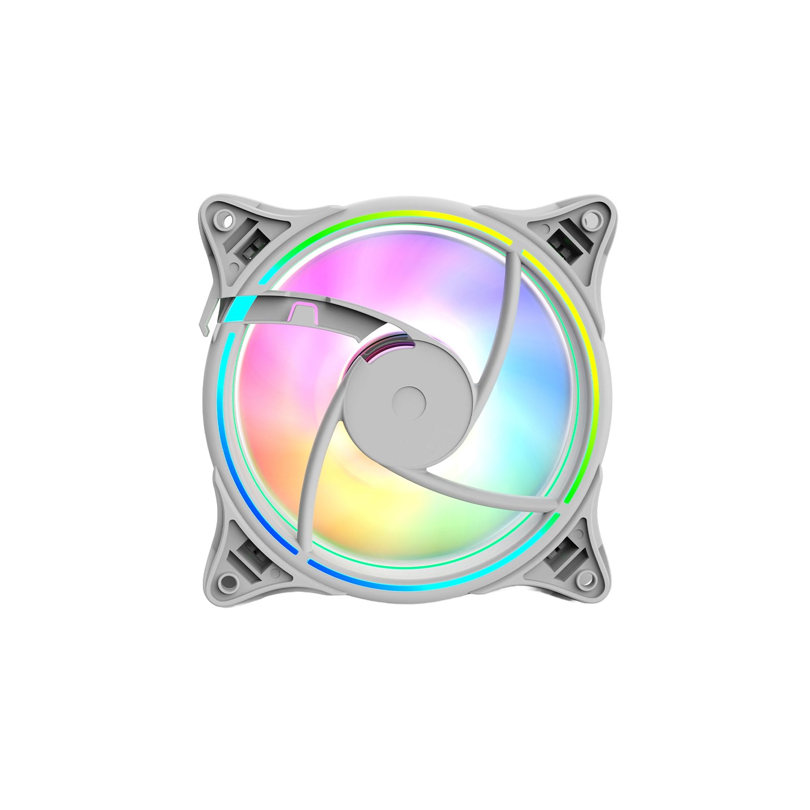 Vida Infinity 120mm ARGB Dual Ring Case Fan in White - INFINITY01-WHT | CCL