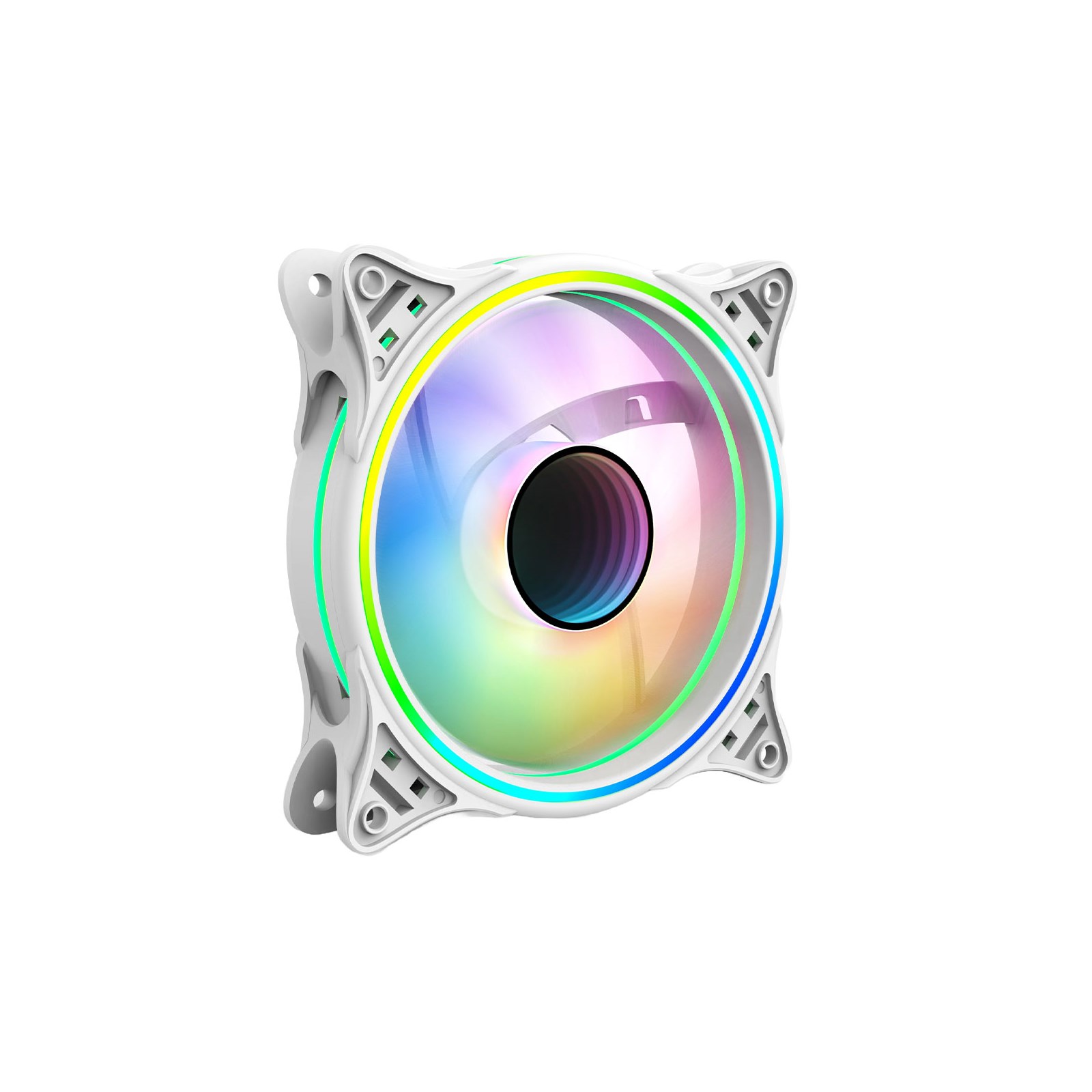Vida Infinity 120mm ARGB Dual Ring Case Fan in White - INFINITY01-WHT | CCL