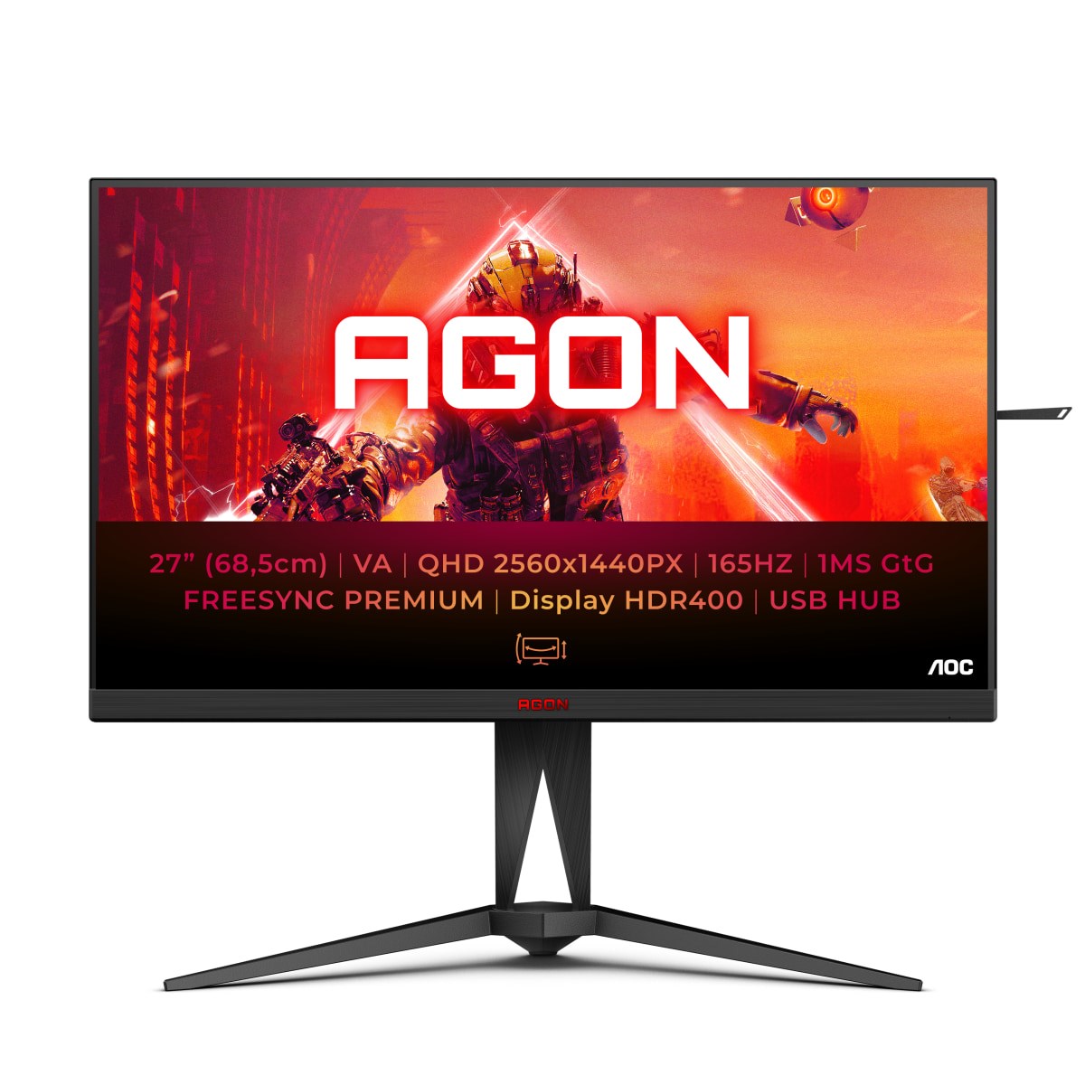 AOC AGON AG275QXN 27" QHD VA 165Hz Gaming Monitor - AG275QXN/EU | CCL