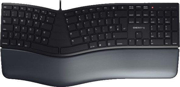 CHERRY KC 4500 ERGO Ergonomic Keyboard, Black, USB 2.0, UK Layout - JK ...