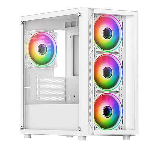 Vida Lucid Mid Tower Gaming Case - White - LUCID-WHT | CCL