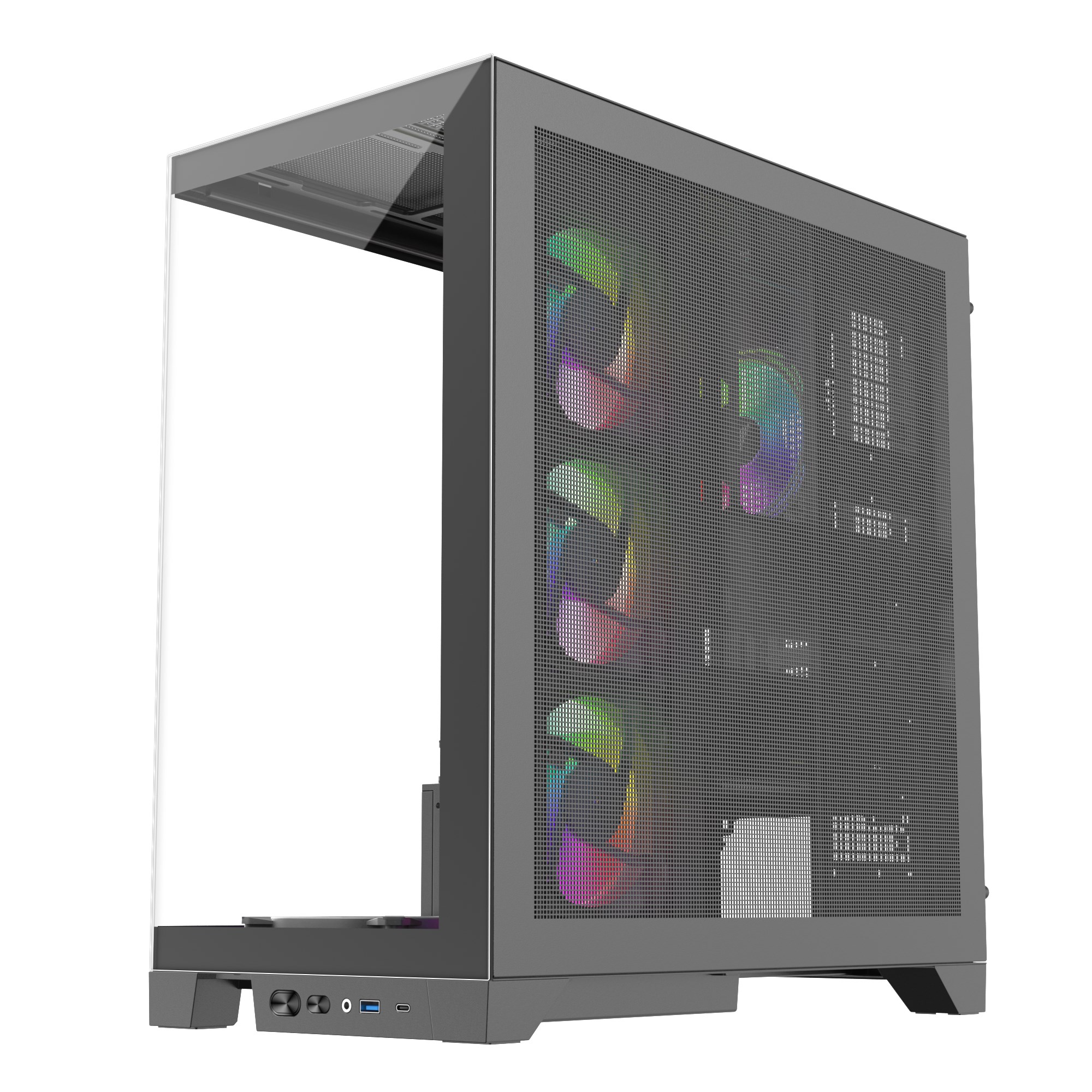 1st Player MIKU Mi8 Mid Tower Gaming Case - Black - Mi8 Black | CCL