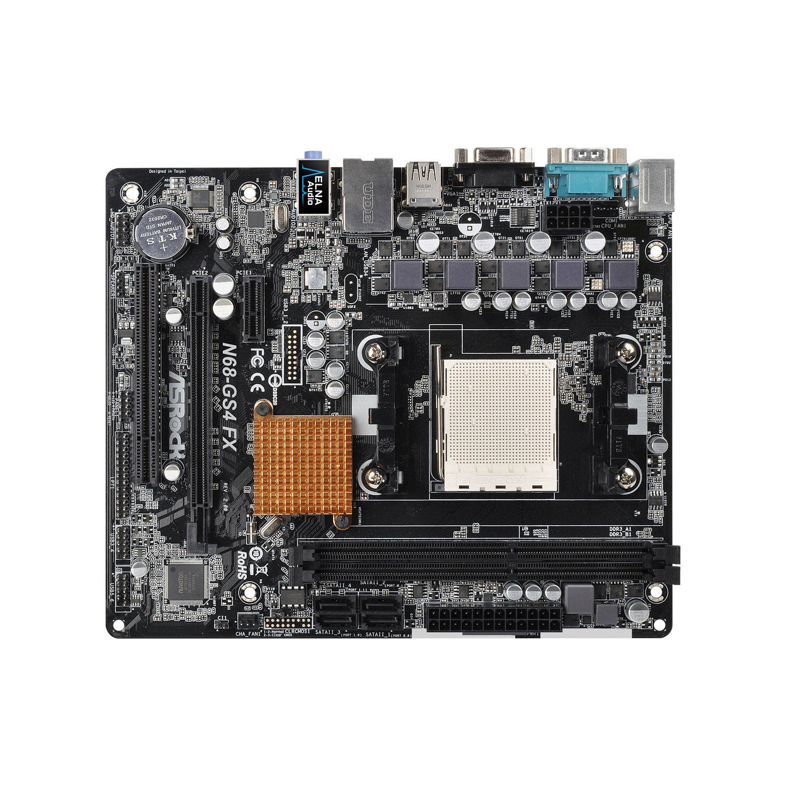 ASRock N68-GS4 FX R2.0 AMD Socket AM3+ Motherboard - N68-GS4 FX R2.0 ...